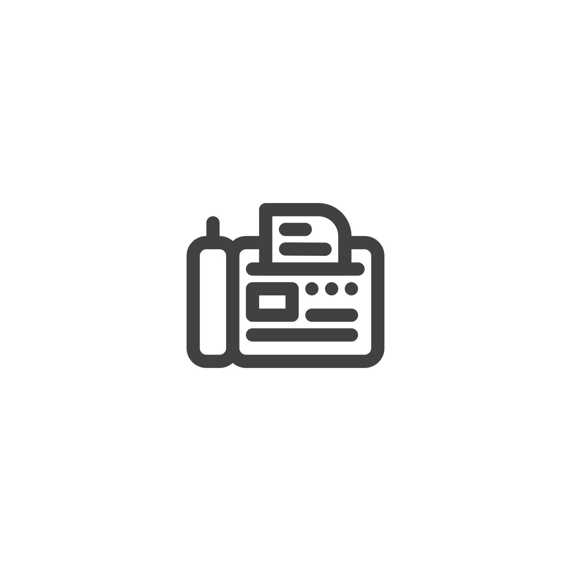 Fax Line Icon Linear Style Sign For Mobile Concept And Web Design Fax Outline Vector Icon