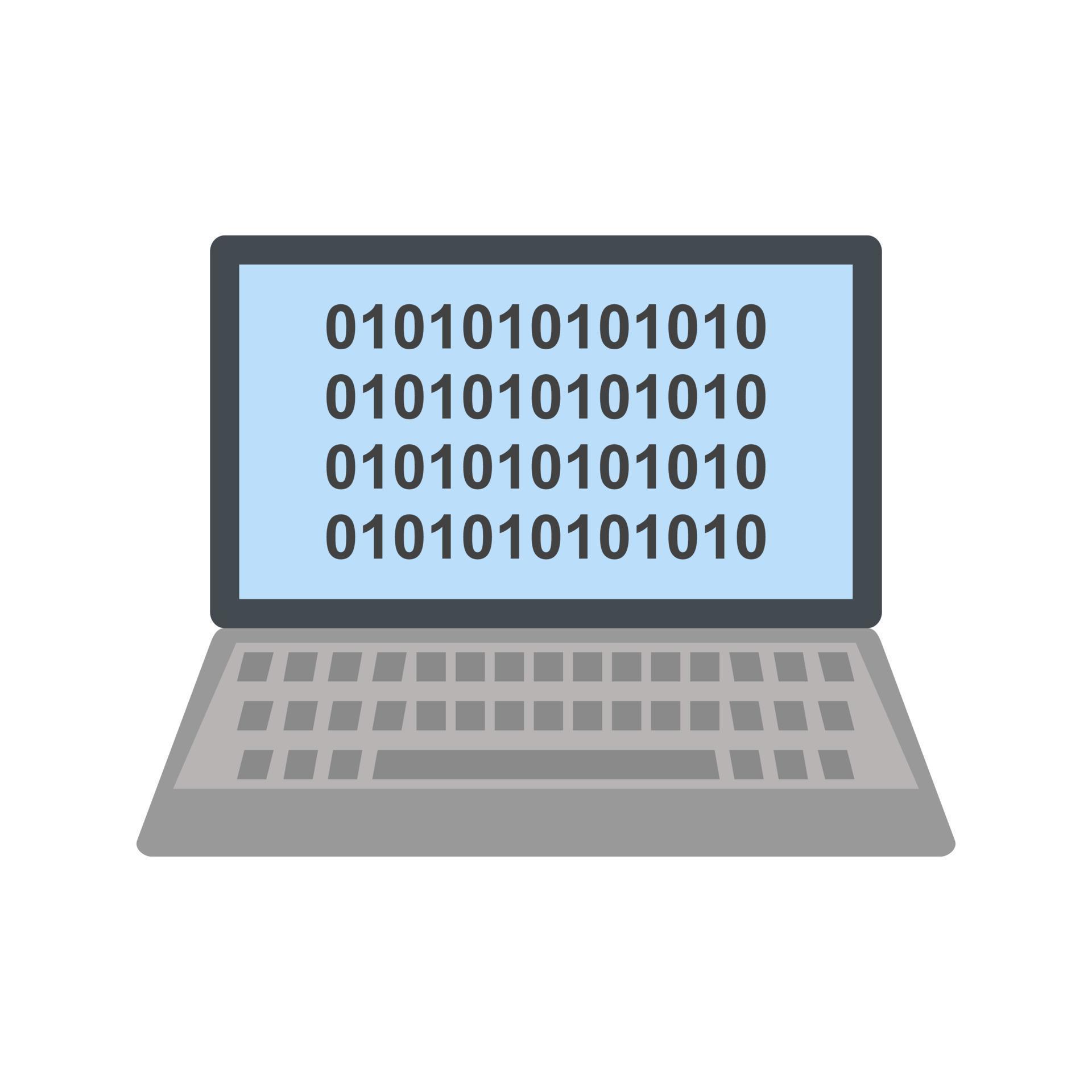 Computer Binary Code Line Icon 8111278 Vector Art at Vecteezy