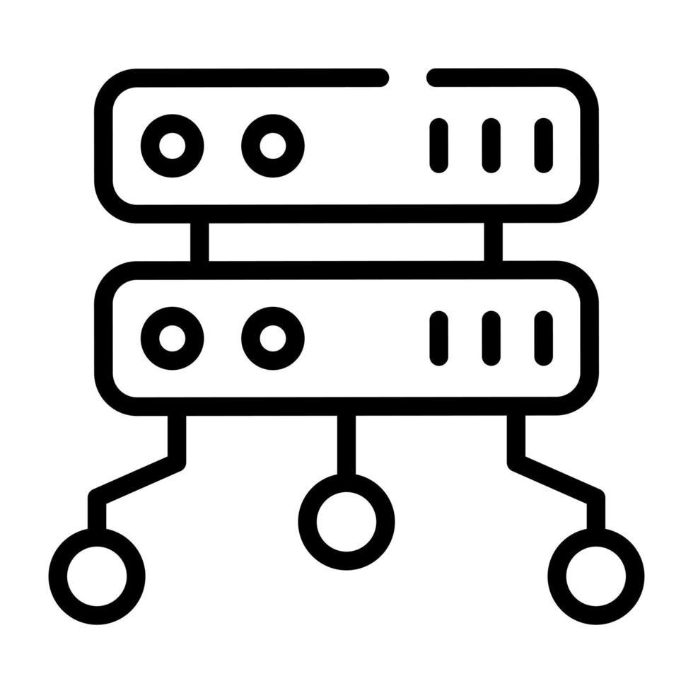 Check out linear icon of server 8111781 Vector Art at Vecteezy
