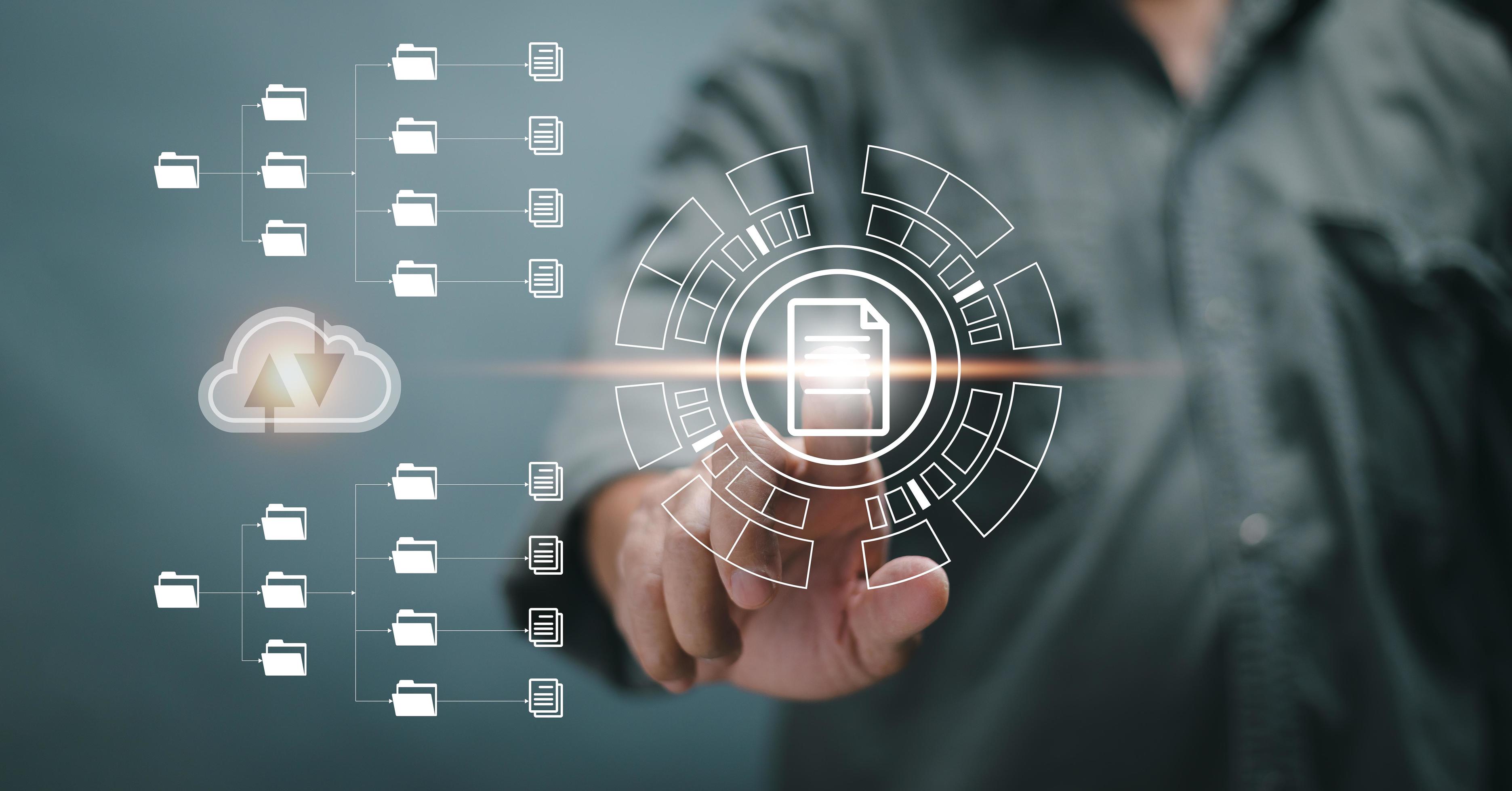 Document Management System Databases And Online Documents And Automatic File Management