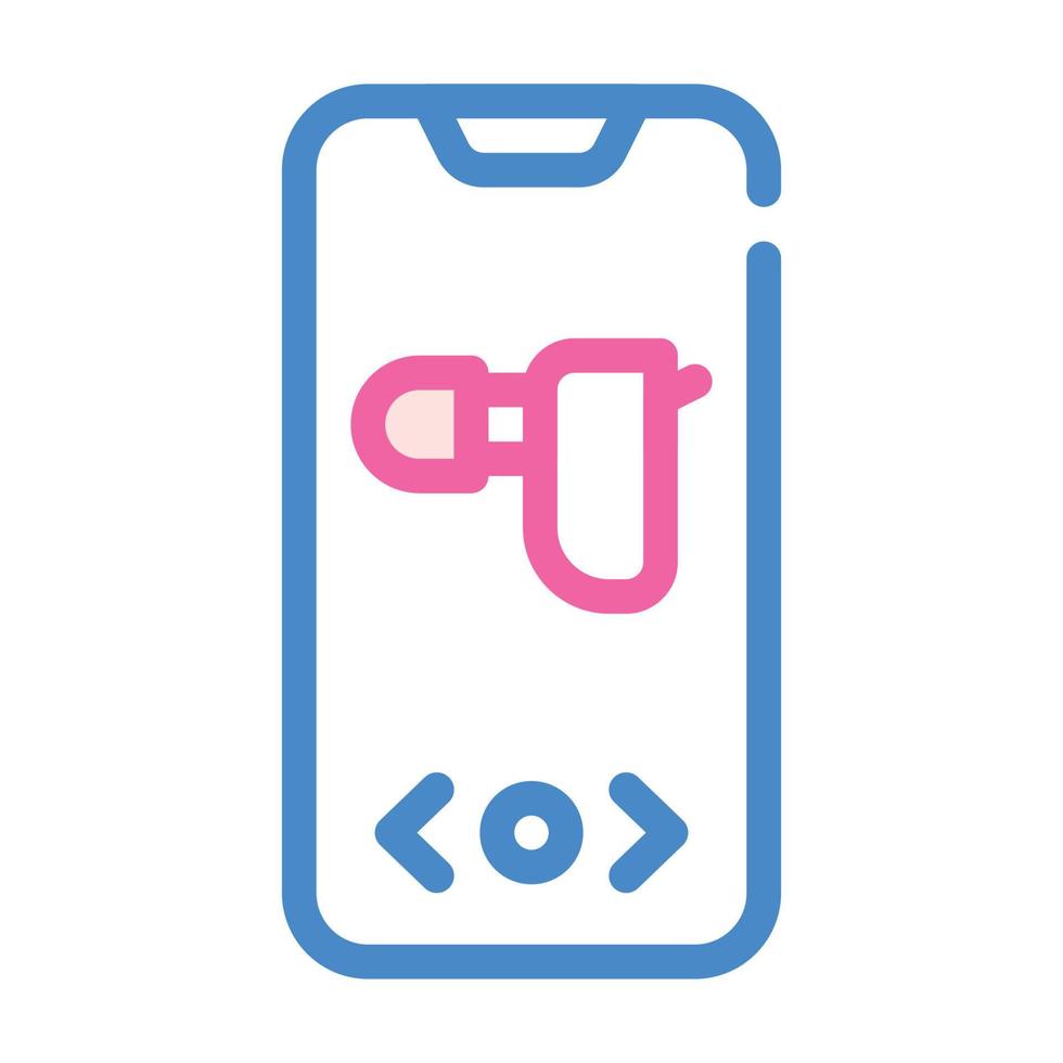 hearing aid device on phone screen color icon vector illustration ... hearing aid device on phone screen color icon vector illustration ...