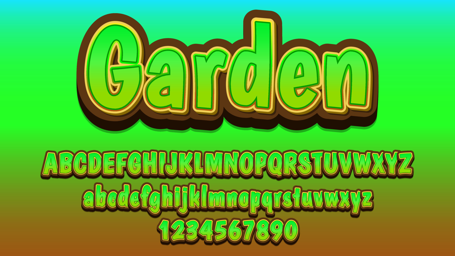Modern Gradient 3d Word Garden Editable Text Effect Design 8124817 modern-gradient-3d-word-garden-editable-text-effect-design-8124817
