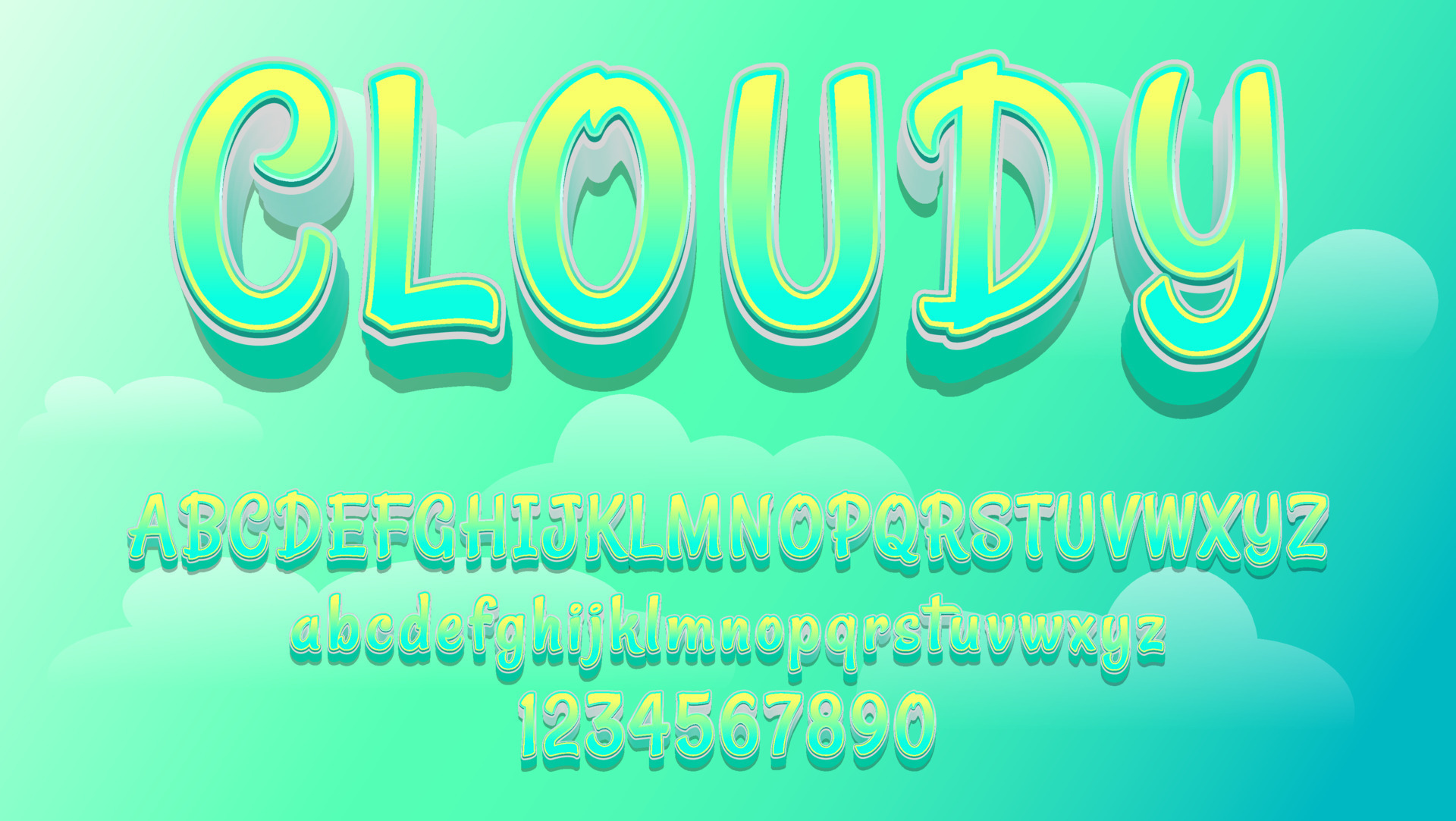 3d Gradient Colorful Word Cloudy Editable Text Effect Design Template ... 3d Gradient Colorful Word Cloudy Editable Text Effect Design Template ...