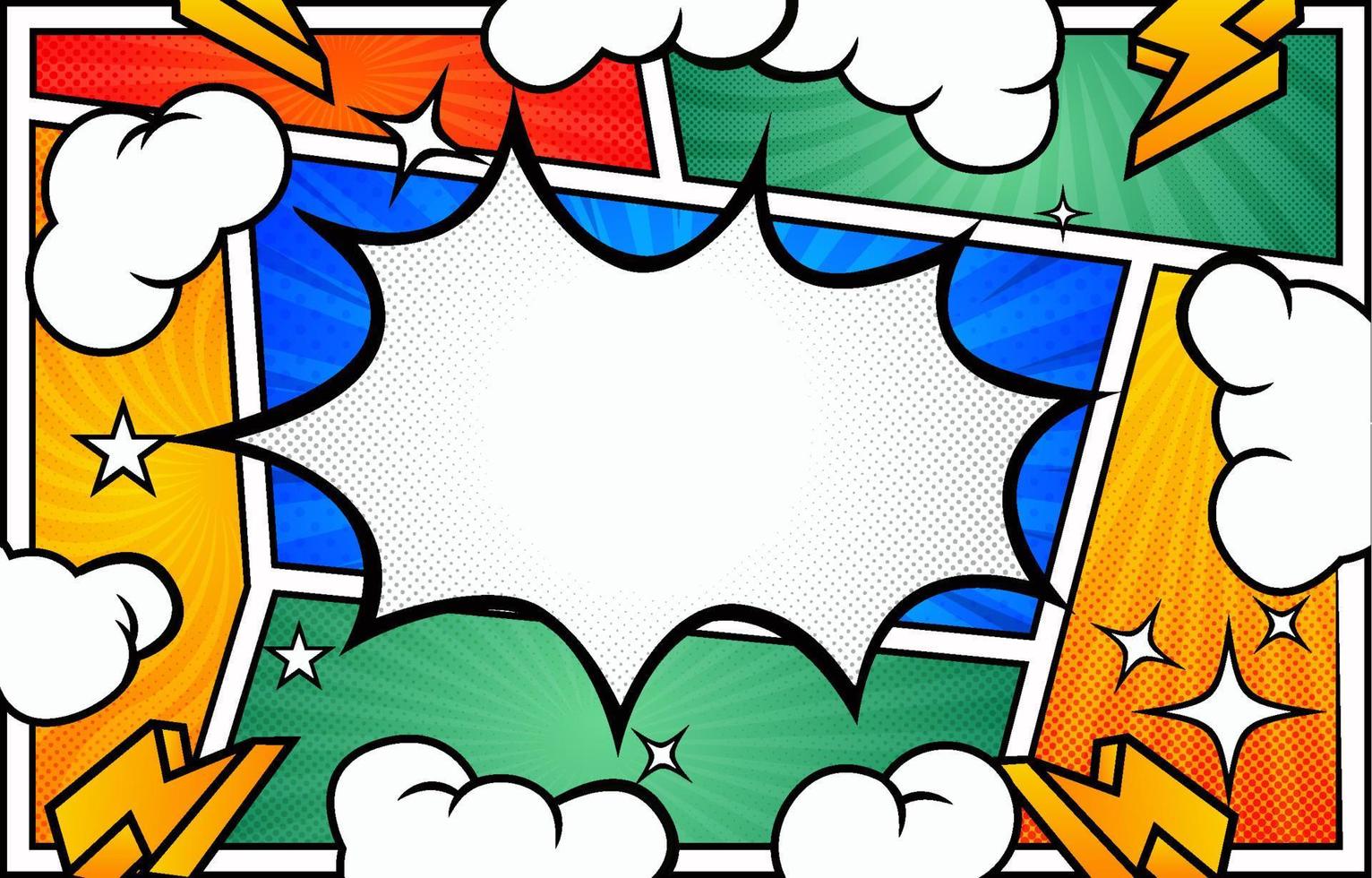 Colorful Comic Pop Art Background 8126684 Vector Art At Vecteezy