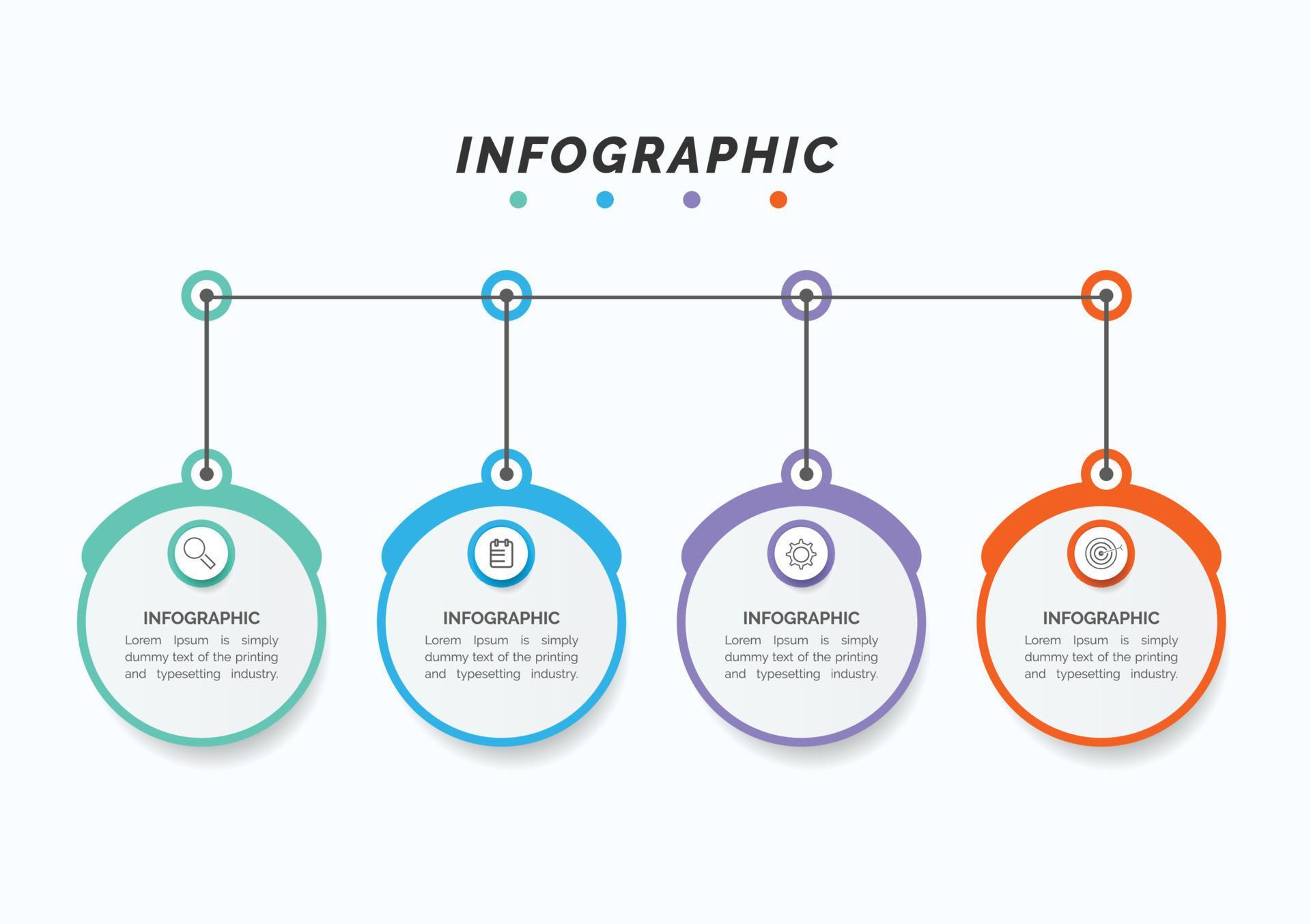Business data visualization. Process chart. Abstract elements of graph ...