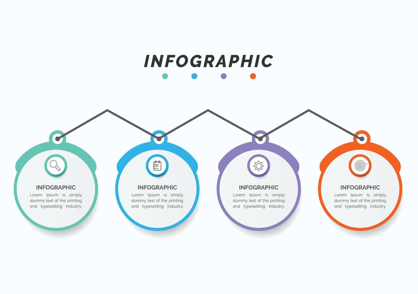Business data visualization. Process chart. Abstract elements of graph ...