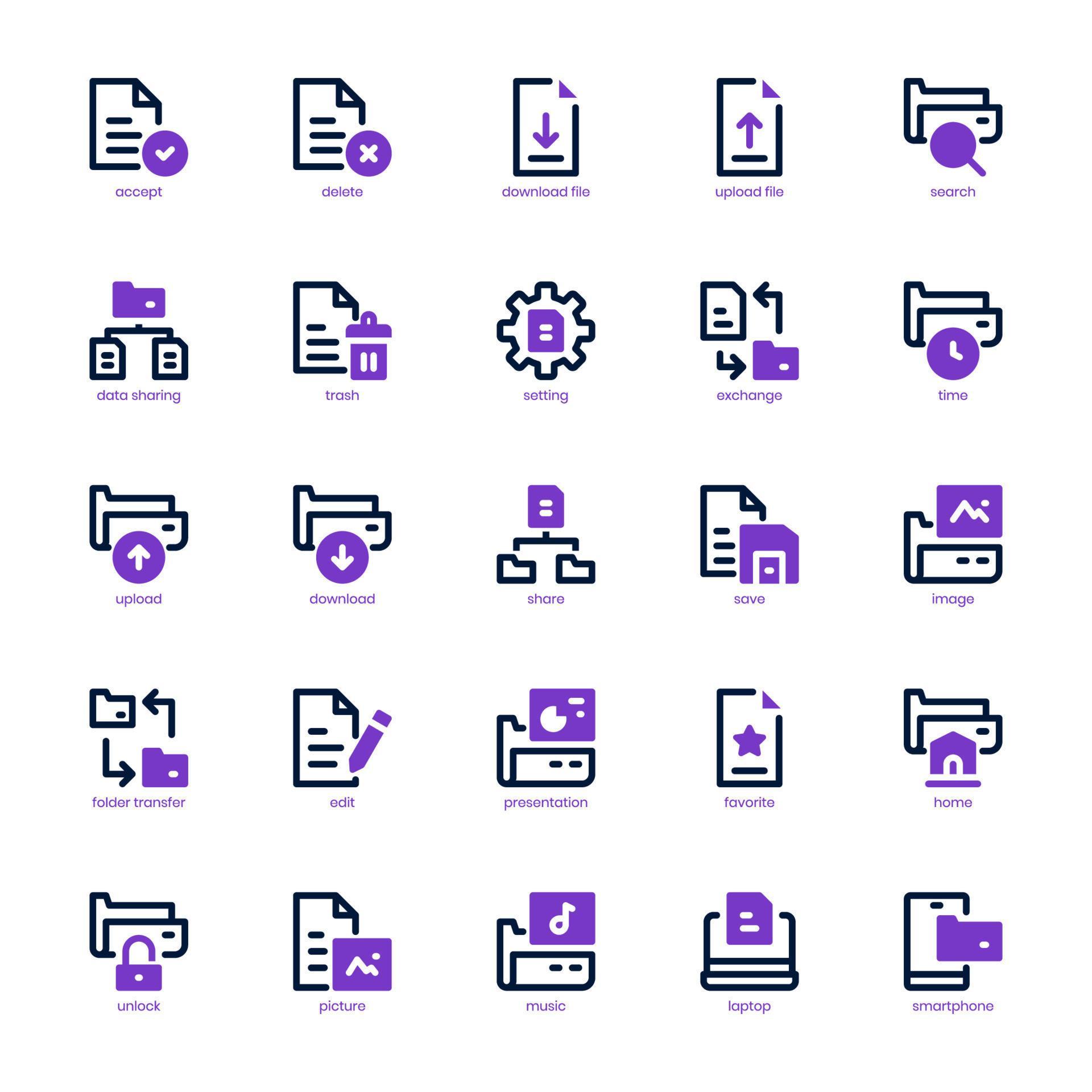 File And Folder Icon Pack For Your Website Design Logo App Ui File And Folder Icon Mix Line