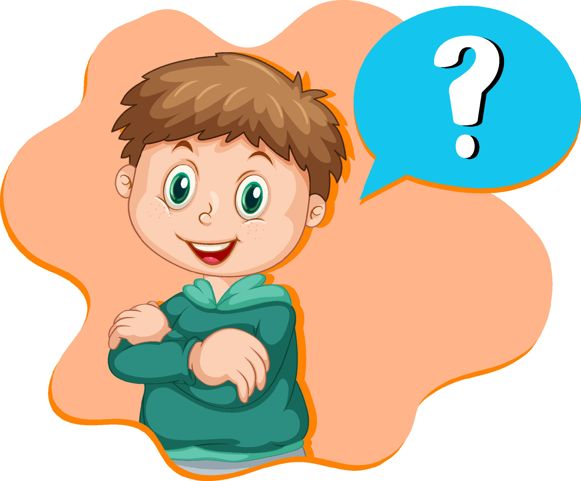 un niño pensando con un signo de interrogación en las llamadas 8134389 ... un niño pensando con un signo de interrogación en las llamadas 8134389 ...