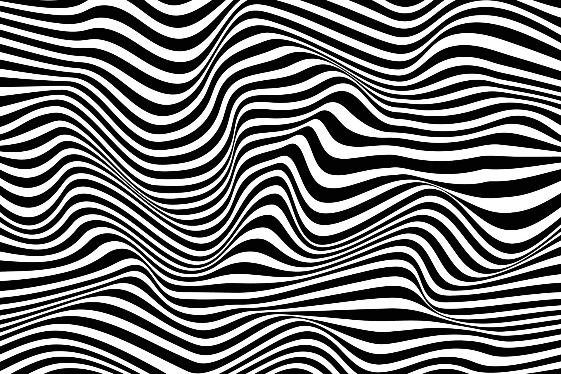 Smooth striped wave background. Black and white wavy lines surface ... Smooth striped wave background. Black and white wavy lines surface ...