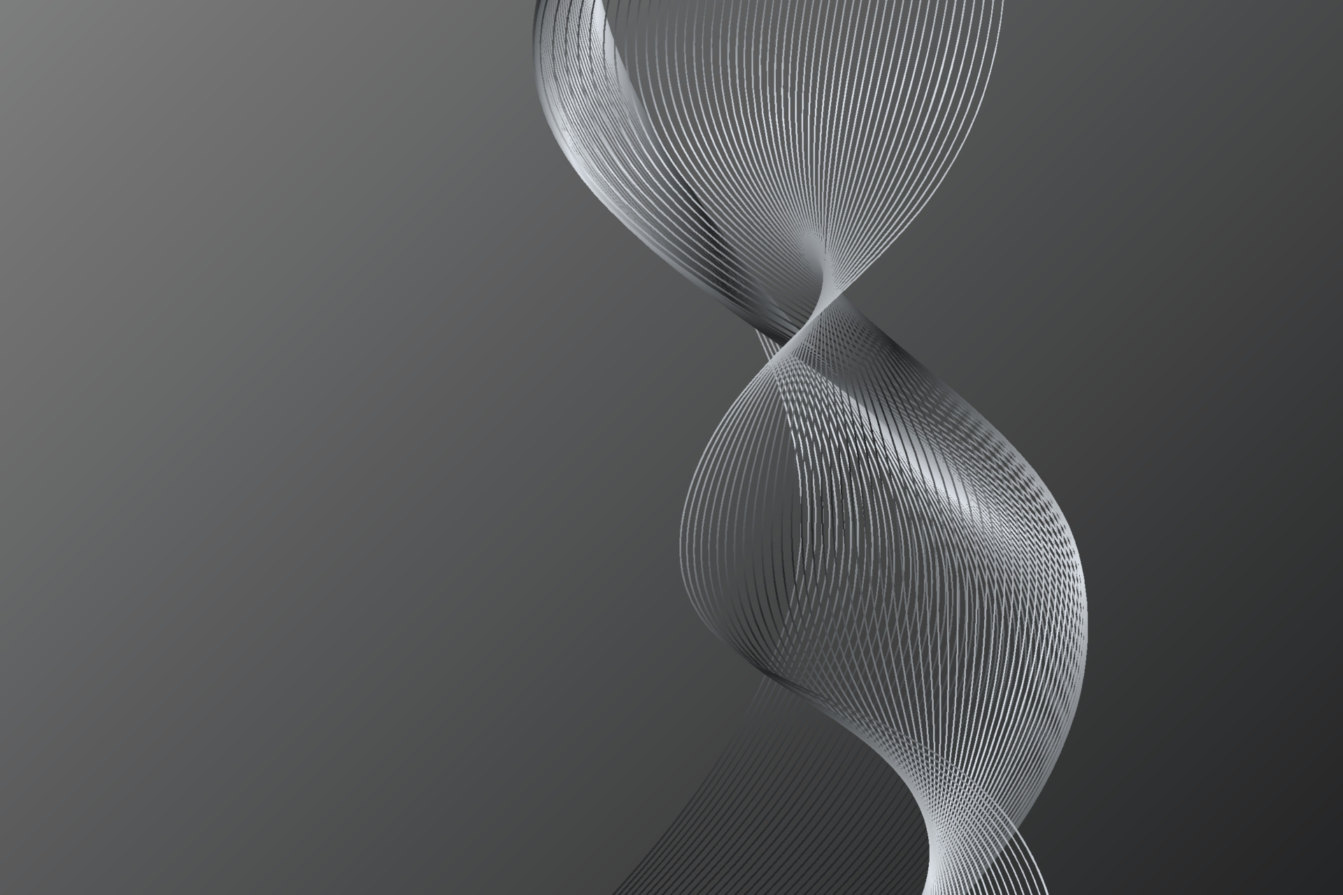 Abstract Twisted Wireframe Wave Illustration Elegant Curved Grid Shape On Dark Gradient
