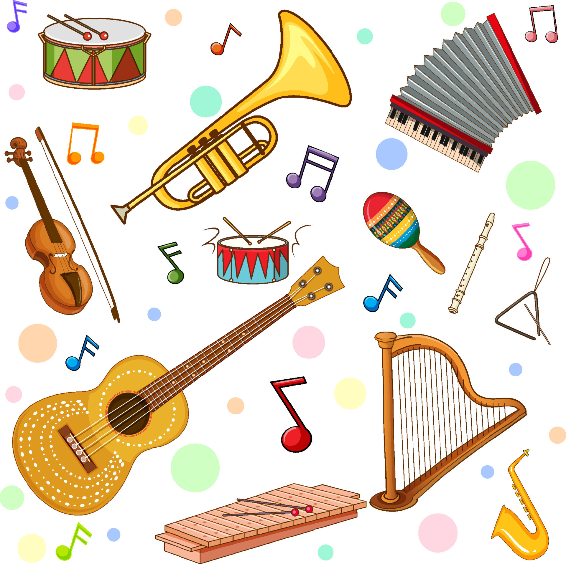 Different music instruments seamless pattern 8138601 Vector Art at Vecteezy Different music instruments seamless pattern 8138601 Vector Art at Vecteezy