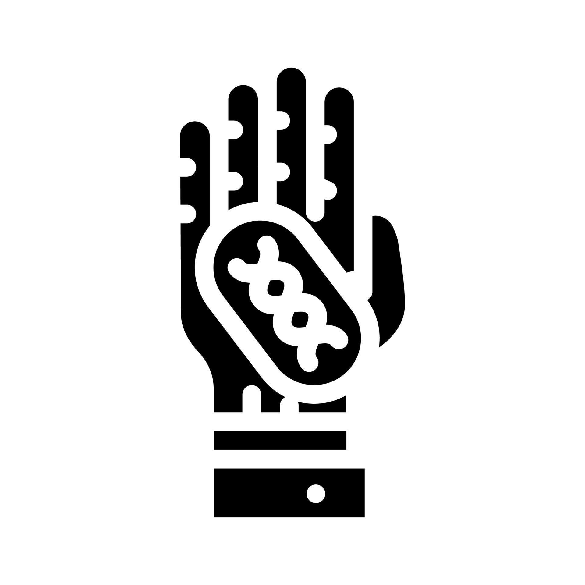 Dna Vaccine On Hand Glyph Icon Vector Illustration 8143588 Vector Art At Vecteezy