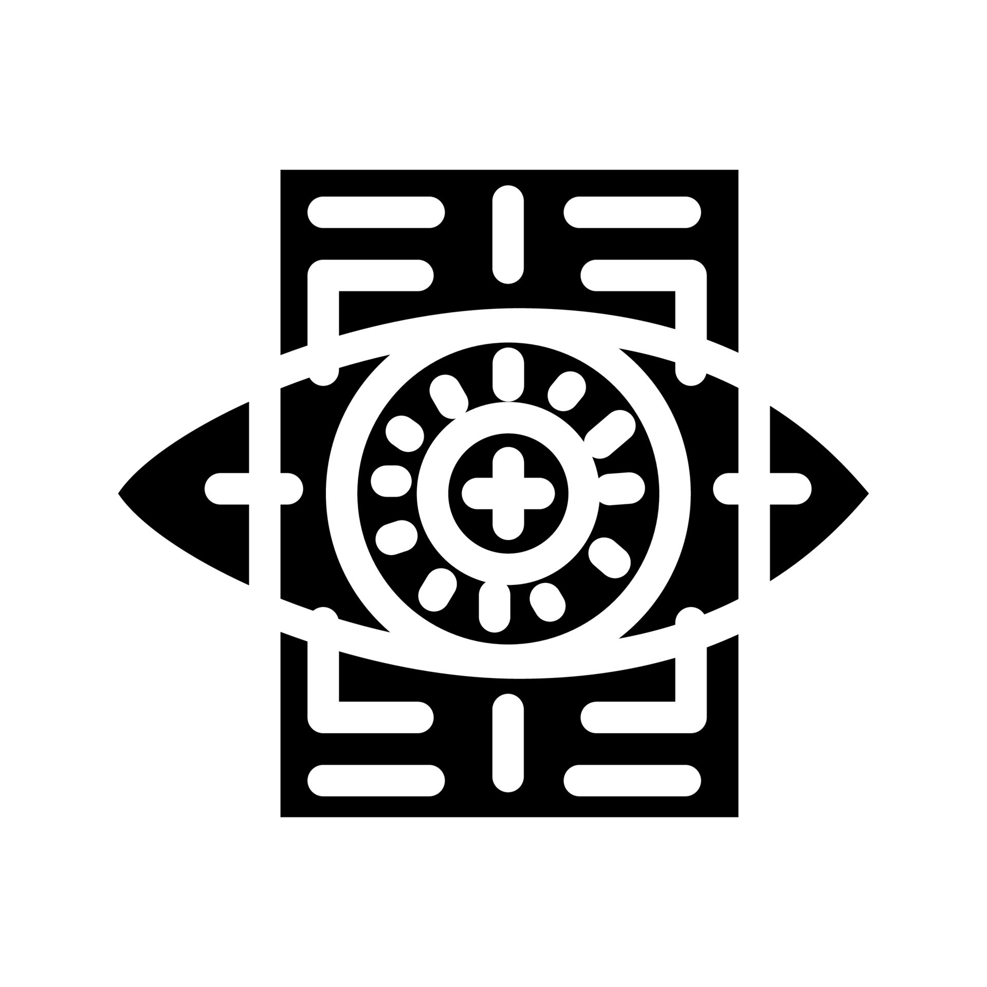 Ojo Con Malla Oftalmología Glifo Icono Vector Ilustración 8144290