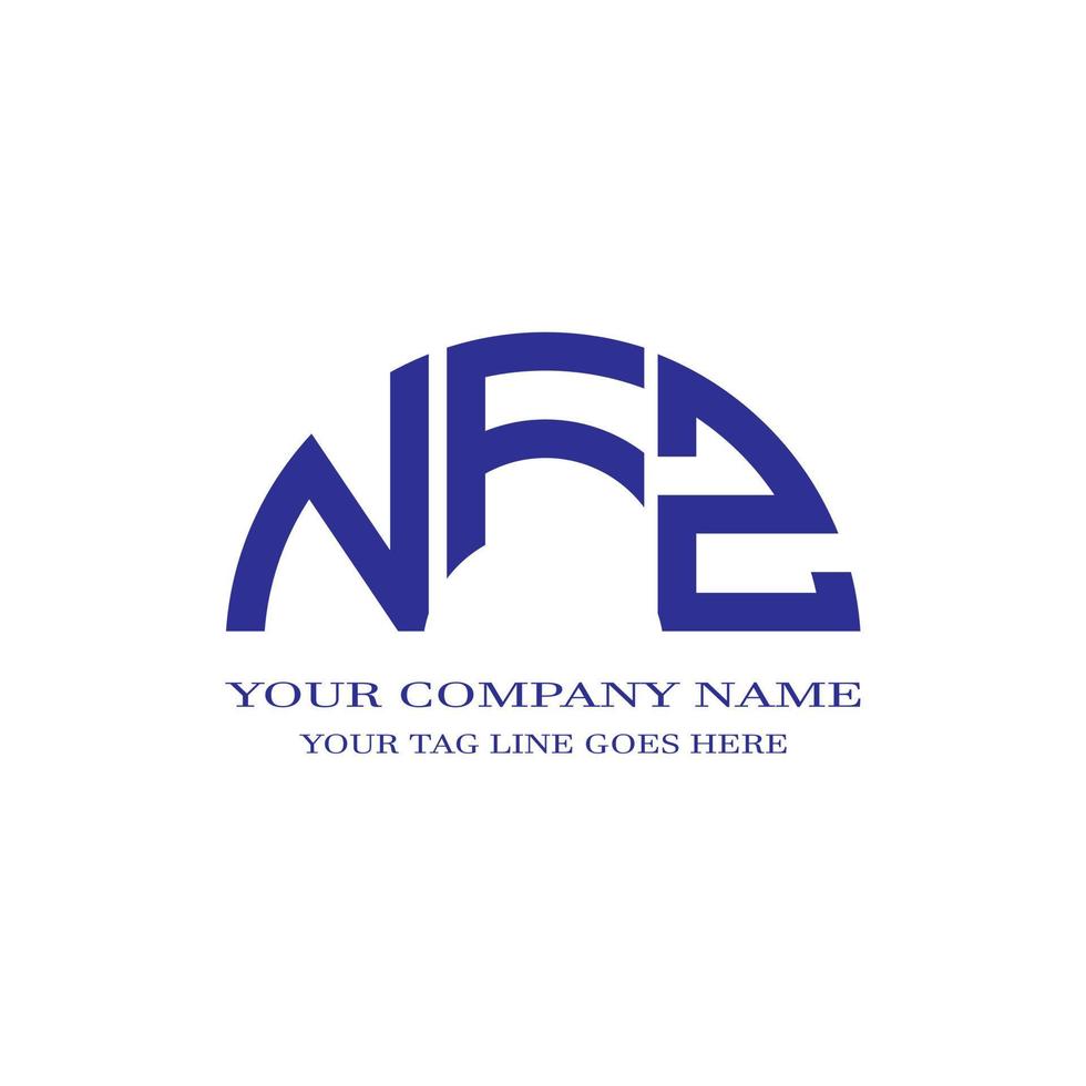 diseño creativo del logotipo de la letra nfz con gráfico vectorial 8144600 Vector en Vecteezy