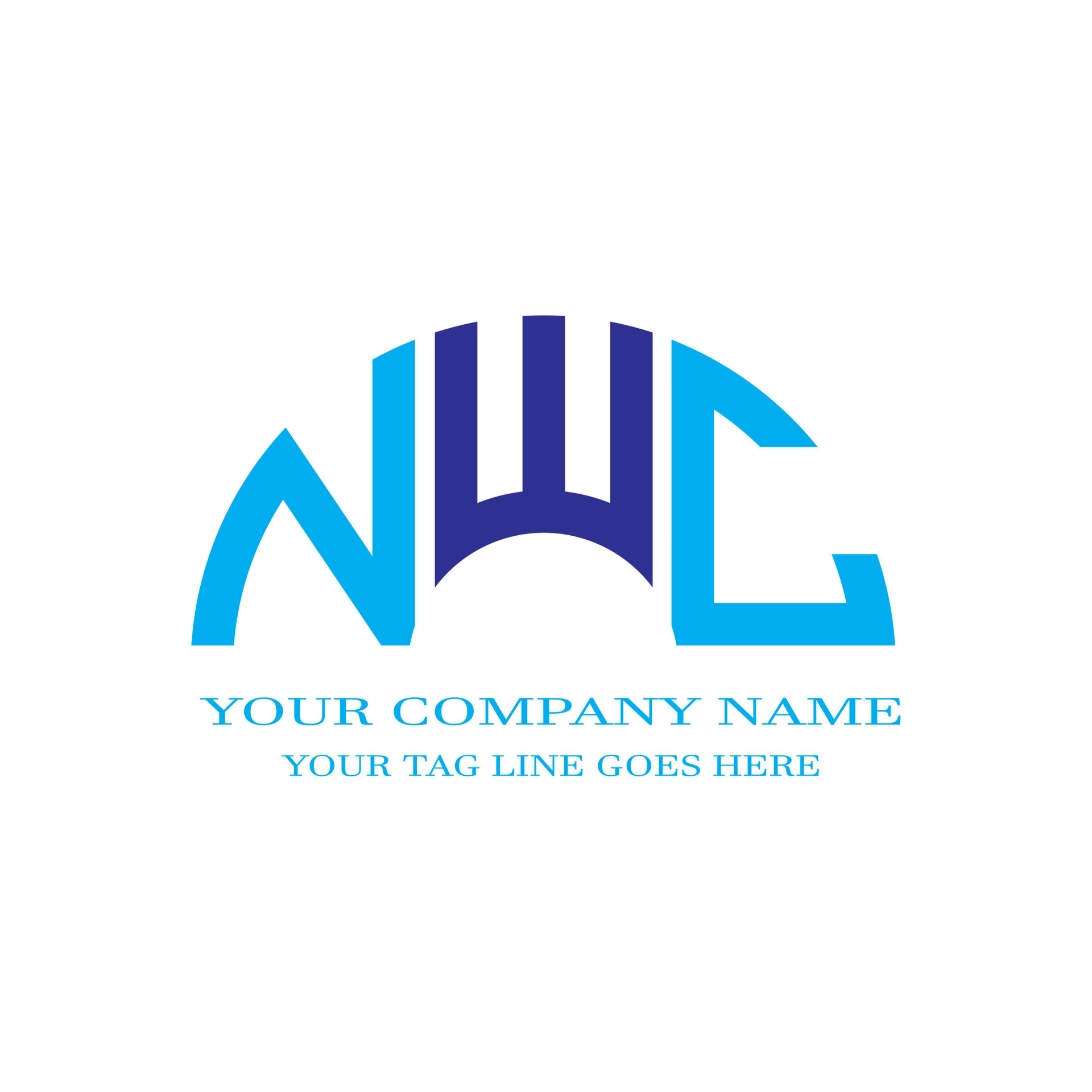 Nwc Letter Logo Creative Design With Vector Graphic 8145192 Vector Art At Vecteezy