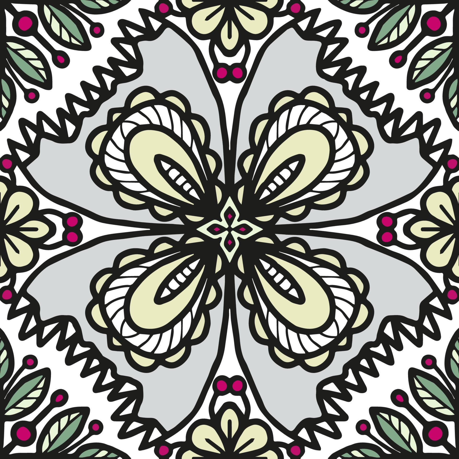 lace patern with floral elements 8147059 Vector Art at Vecteezy