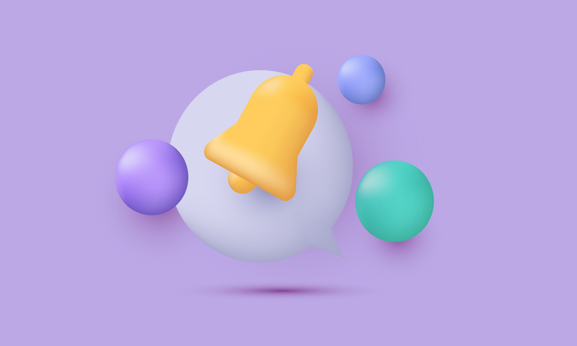 unique 3d app design icon notification alert speech isolated on vector ...