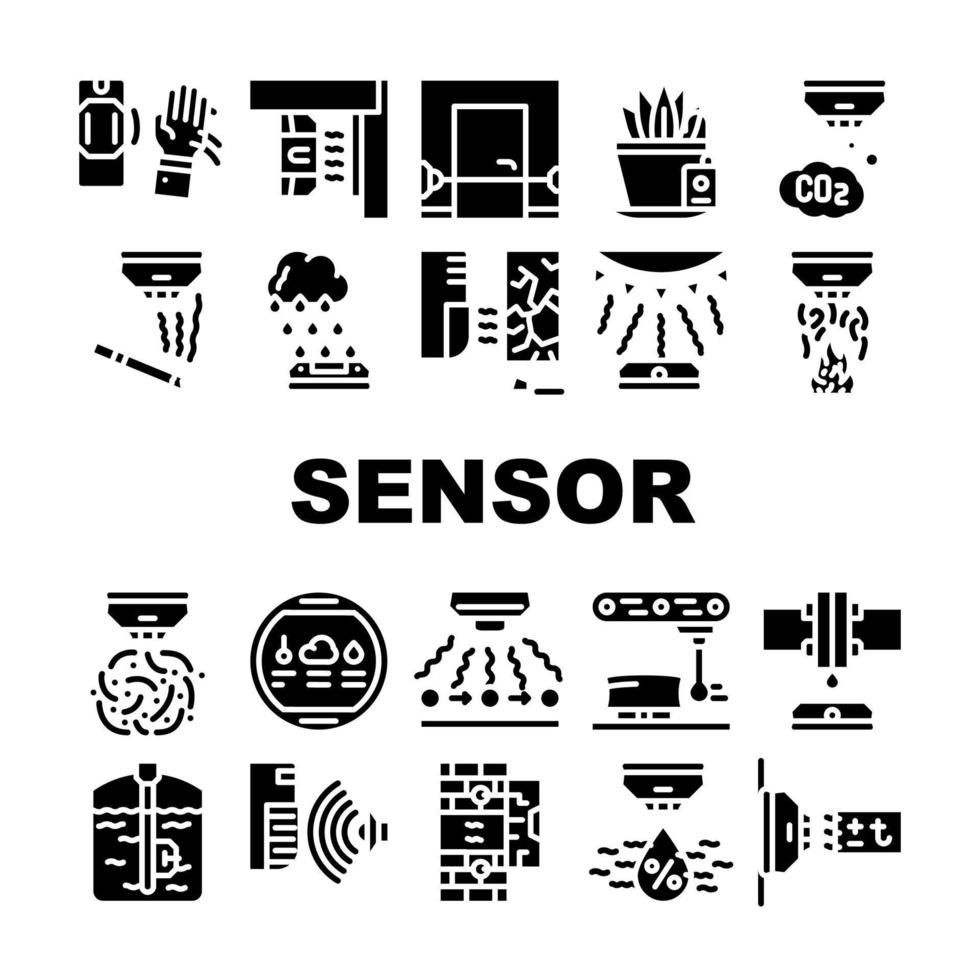 Sensor Electronic Tool Collection Icons Set Vector 8150754 Vector Art ...