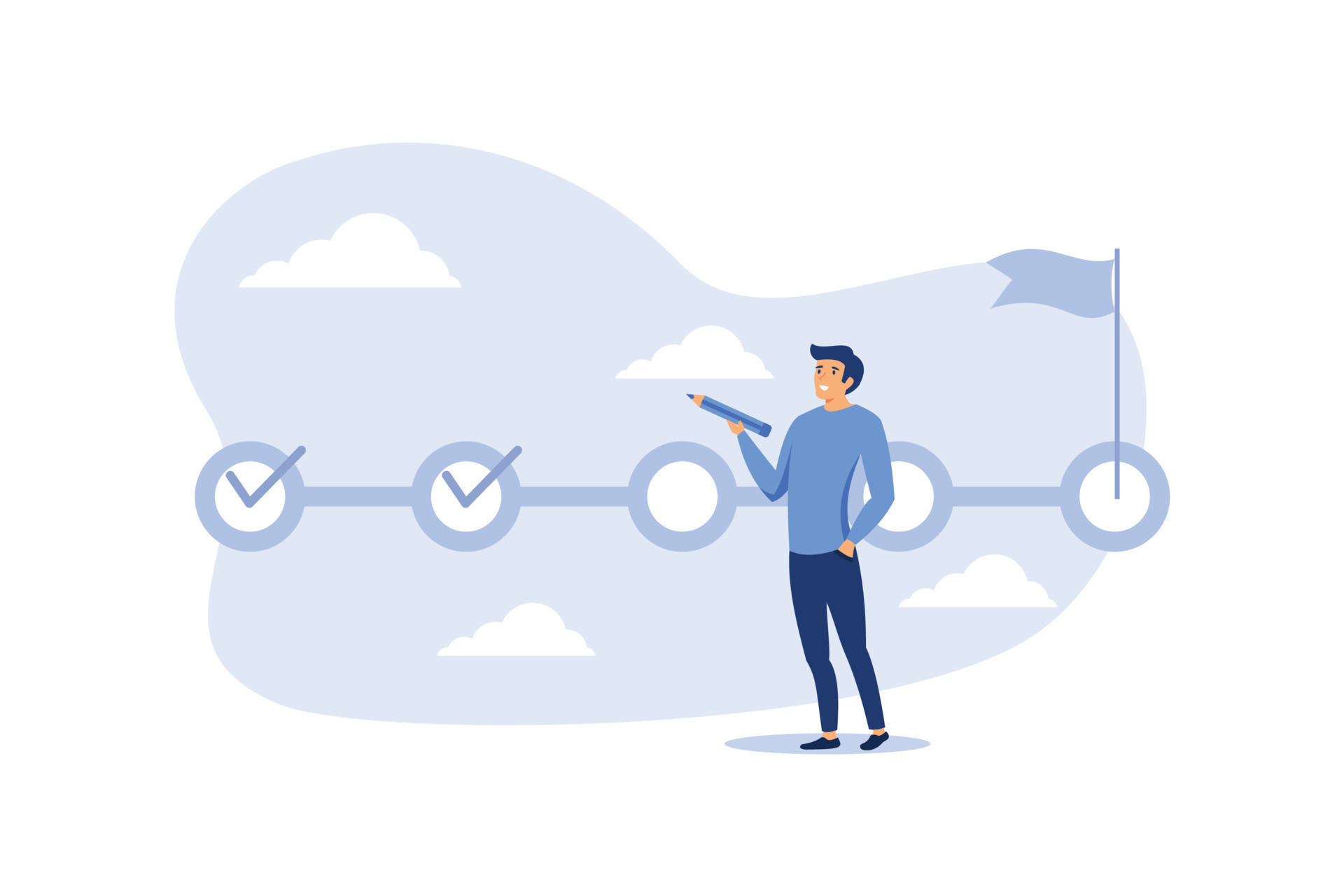 Project tracking, task completion or checklist to remind project ...