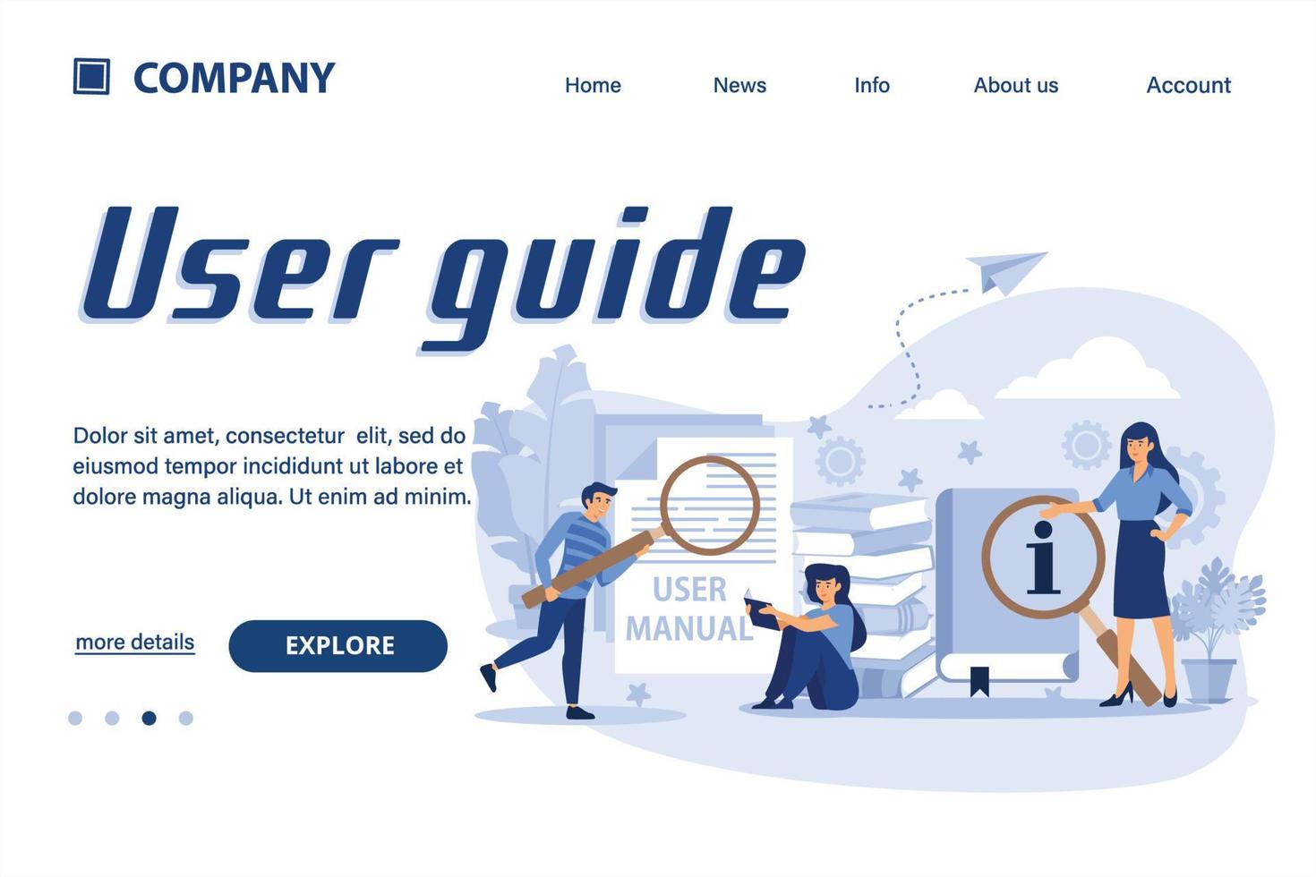 User guide illustration Suitable for web landing page, ui, mobile app ...