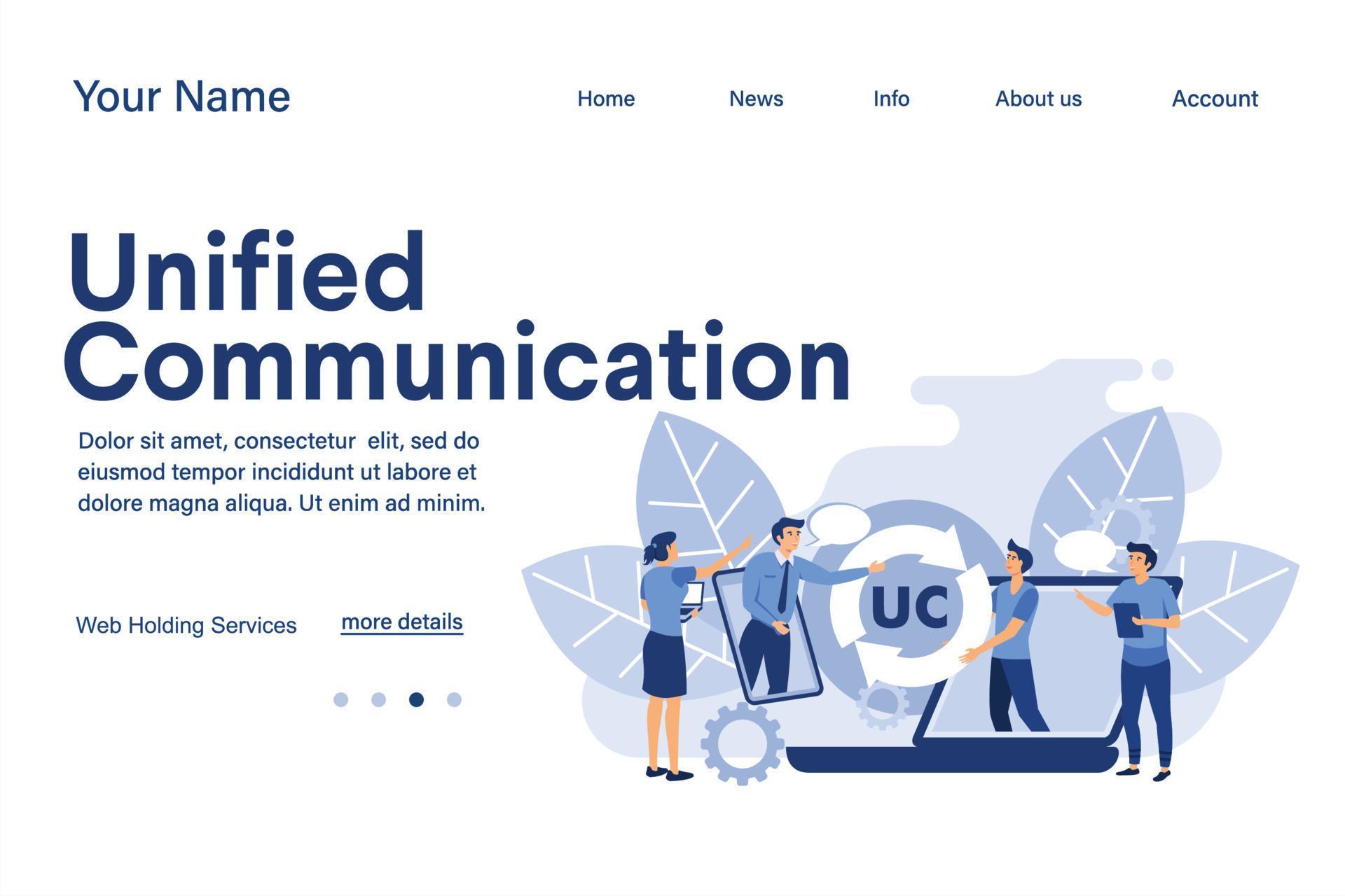 PrintUnified communication illustration Suitable for web landing page ...