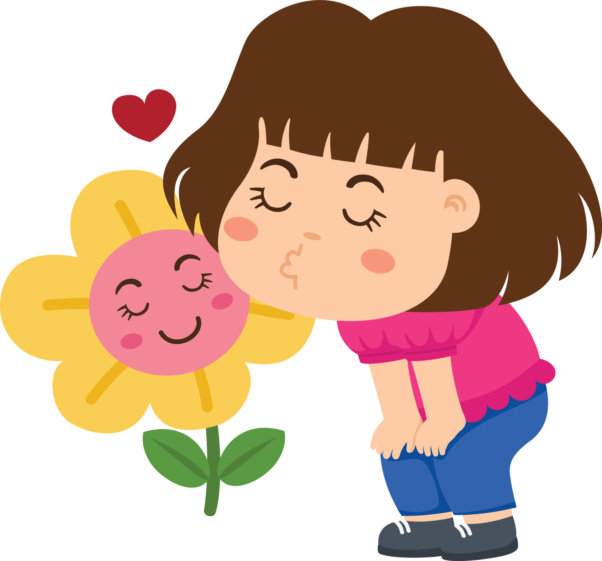 Kid girl smelling flower vector illustration 8152136 Vector Art at Vecteezy Kid girl smelling flower vector illustration 8152136 Vector Art at Vecteezy