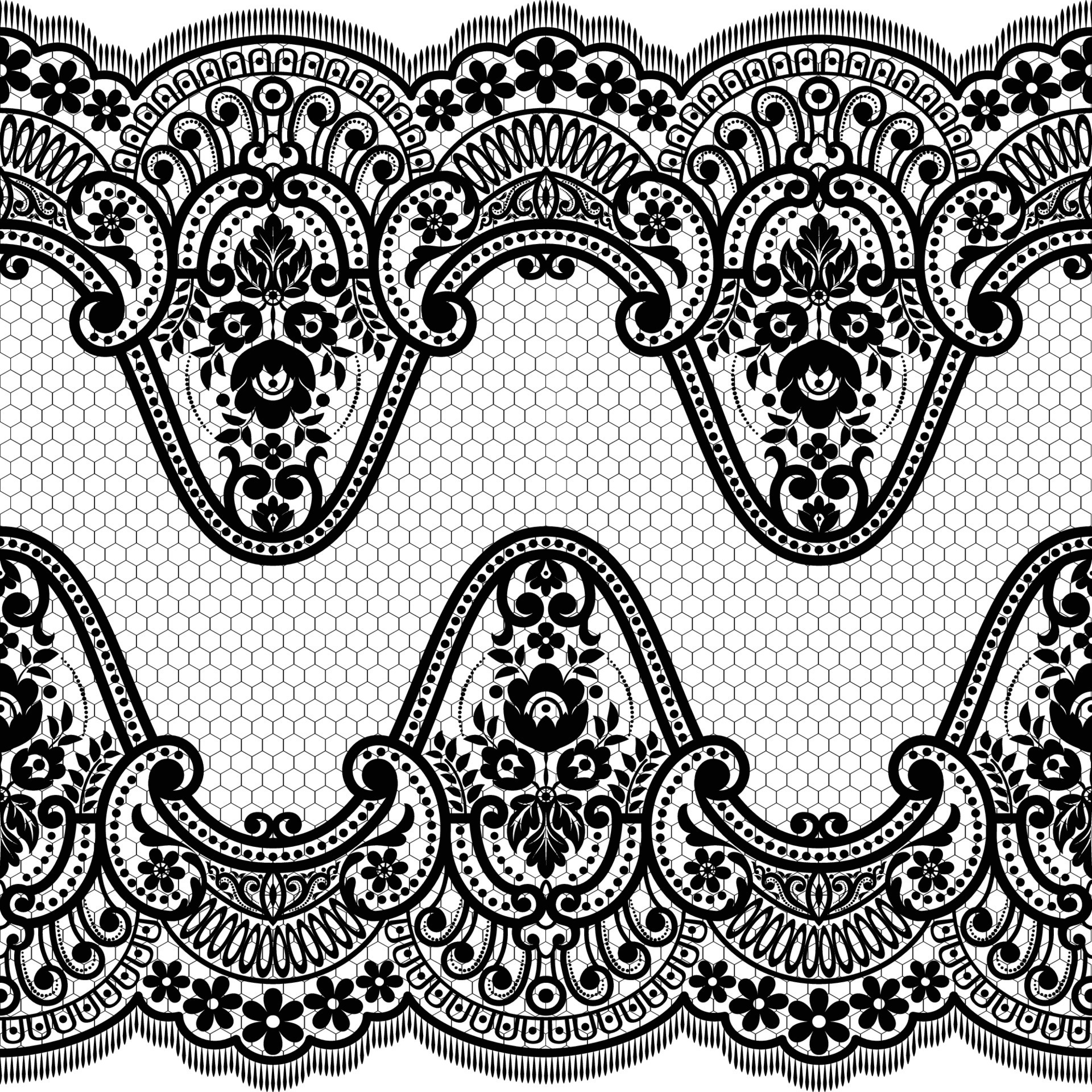 Lace seamless pattern with flowers 8153856 Vector Art at Vecteezy