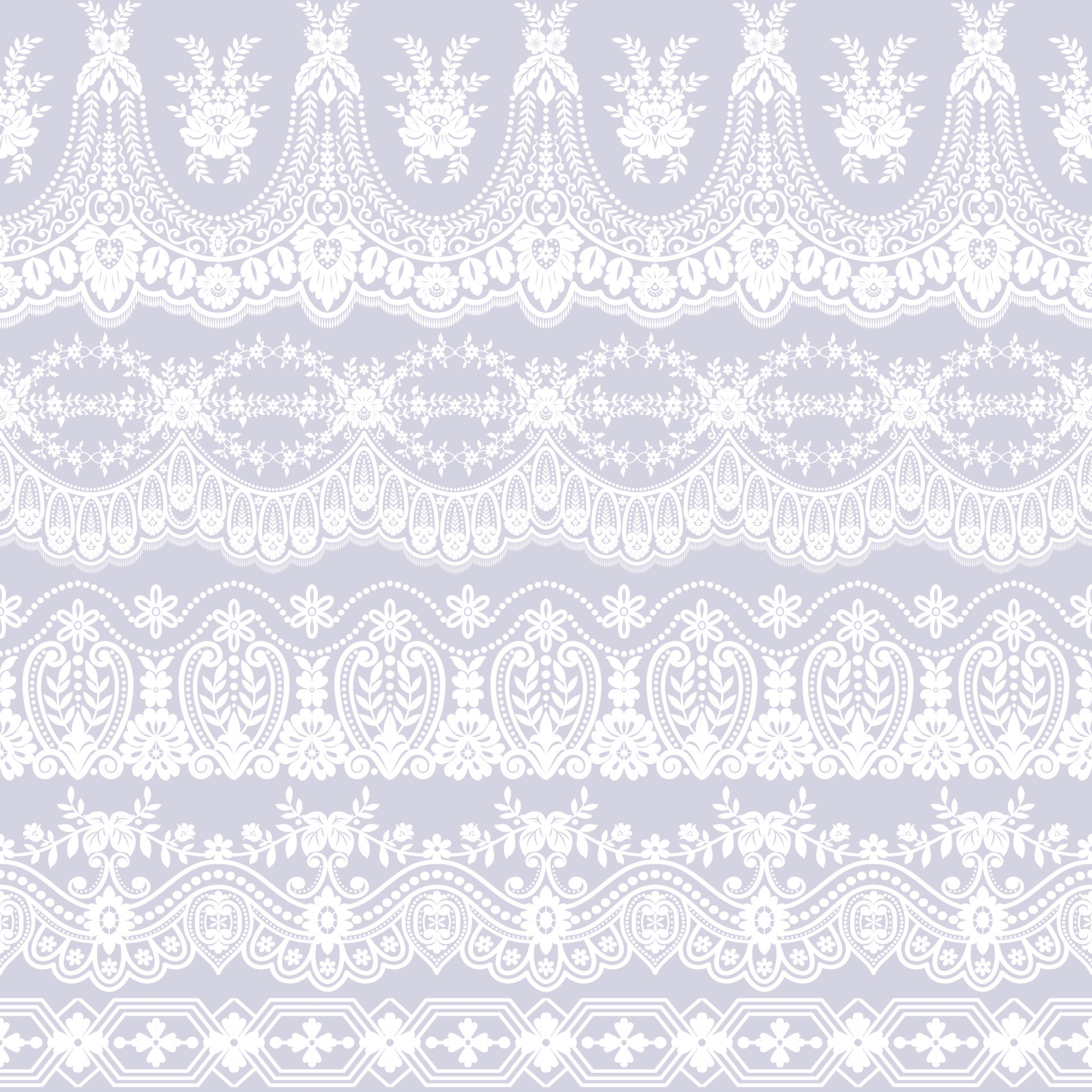 Seamless lace set 8153884 Vector Art at Vecteezy