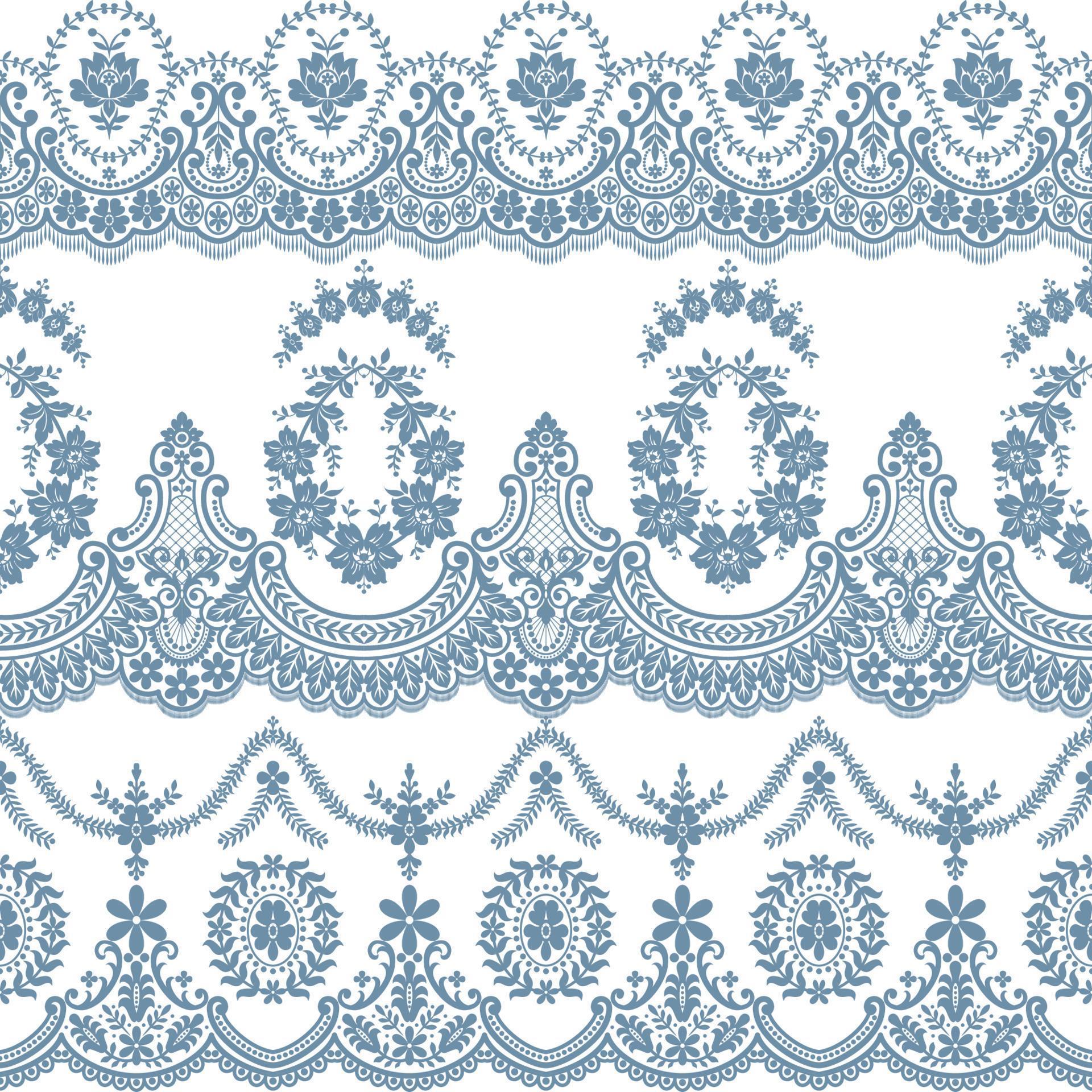 Seamless lace set 8153926 Vector Art at Vecteezy