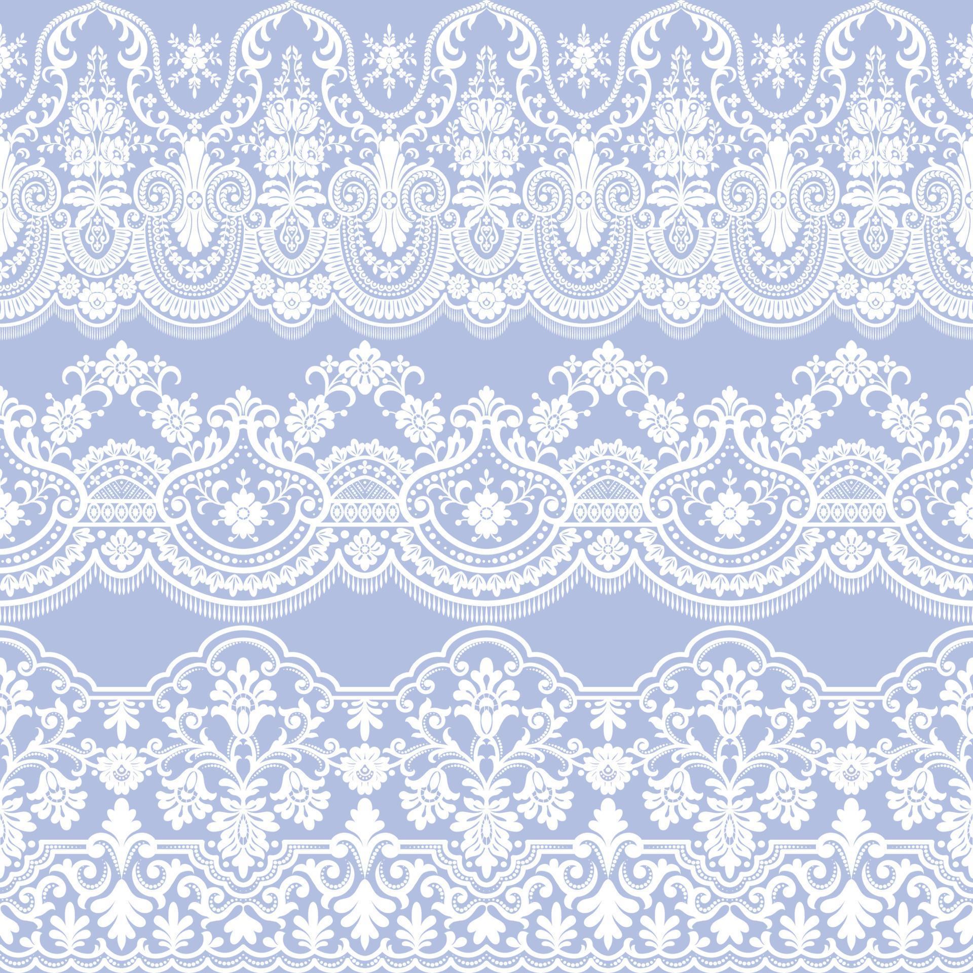 Seamless lace set 8153934 Vector Art at Vecteezy