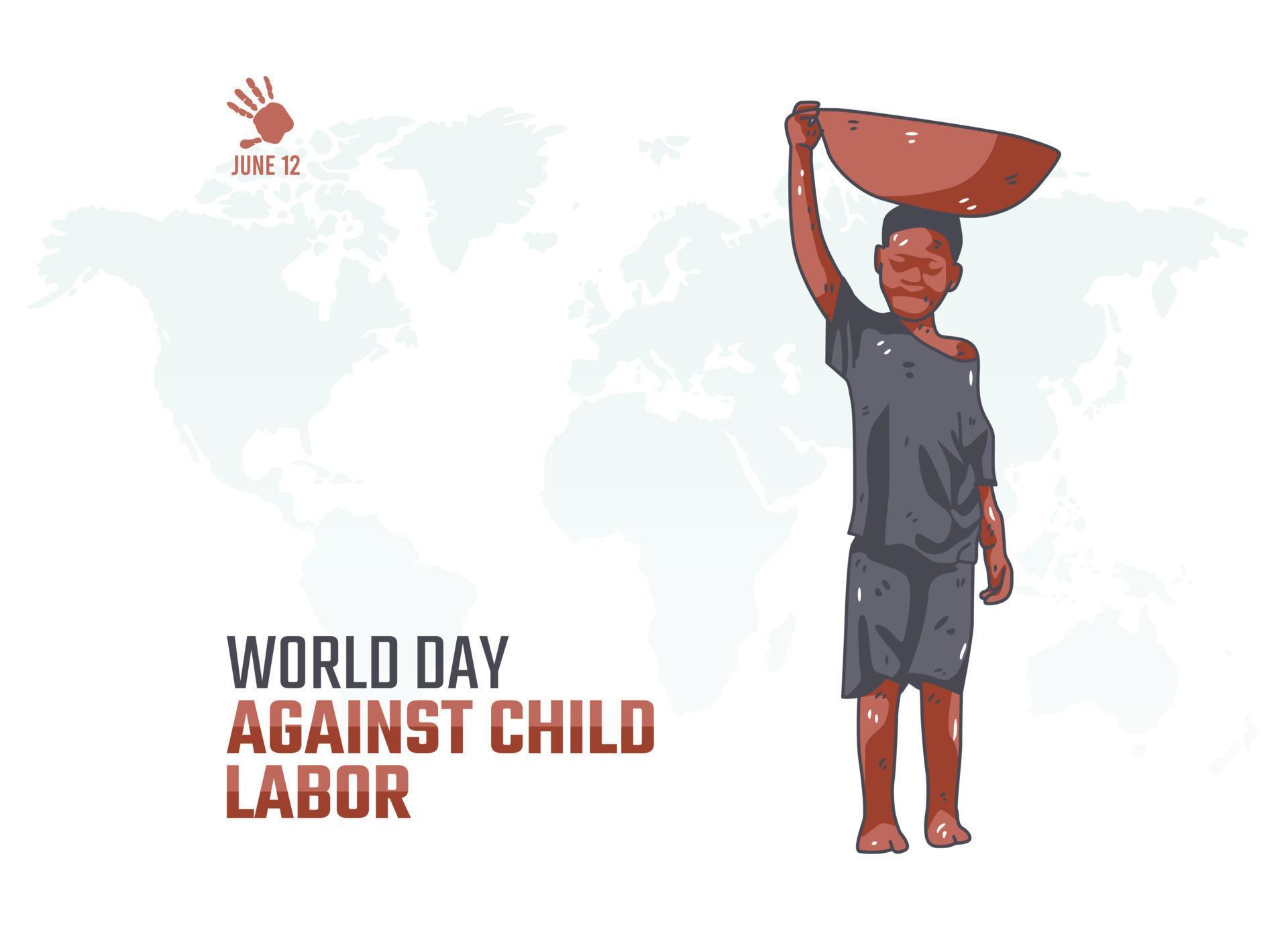 vector graphic of world day against child labor good for world day ... vector graphic of world day against child labor good for world day ...