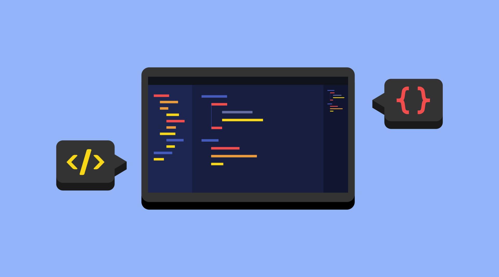 Coding Software Programming Concept Icon Vector Illustration for ...