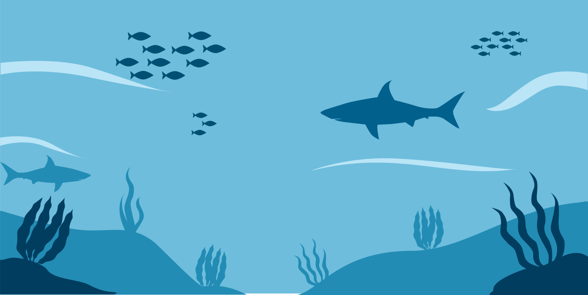 under the sea ecosystem vector shark fish 8164978 Vector Art at Vecteezy