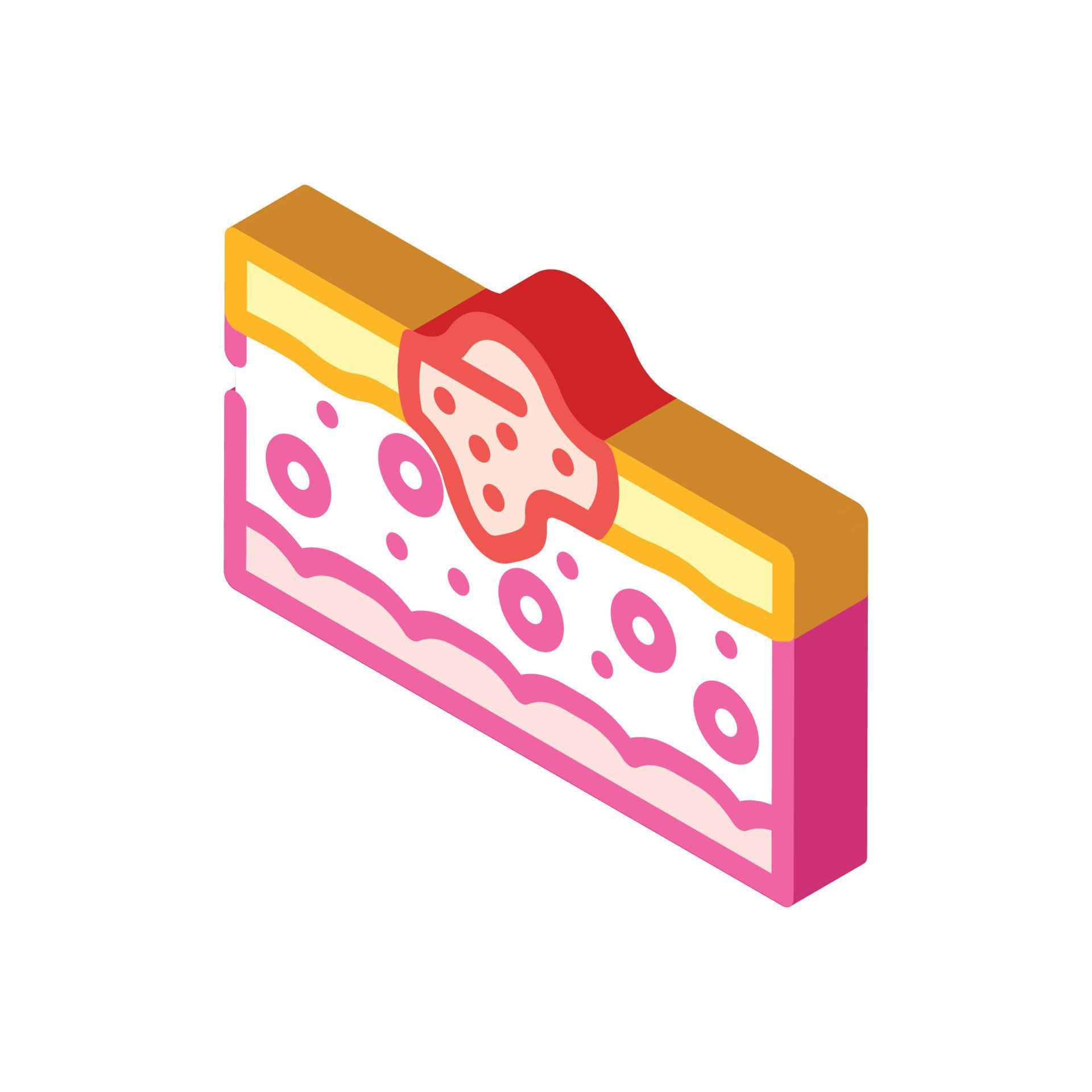 Abstract Problem Skin Disease Isometric Icon Vector Illustration
