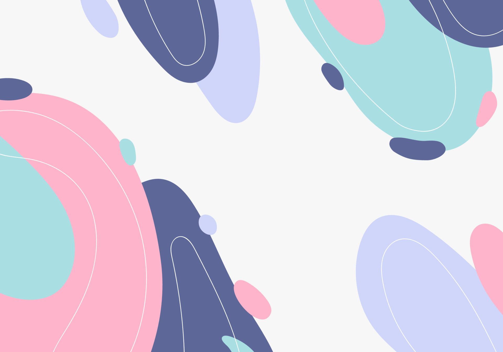 Abstract Doodle Design Artwork Decorative Style Of Minimal Overlapping