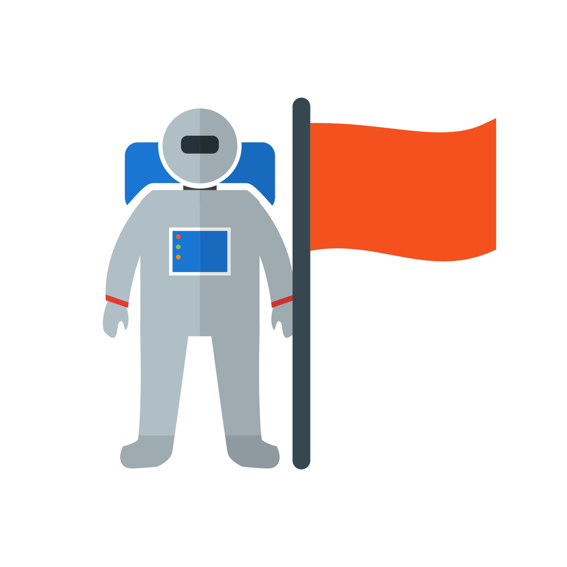 Man With Flag Flat Multicolor Icon Vector Art At Vecteezy