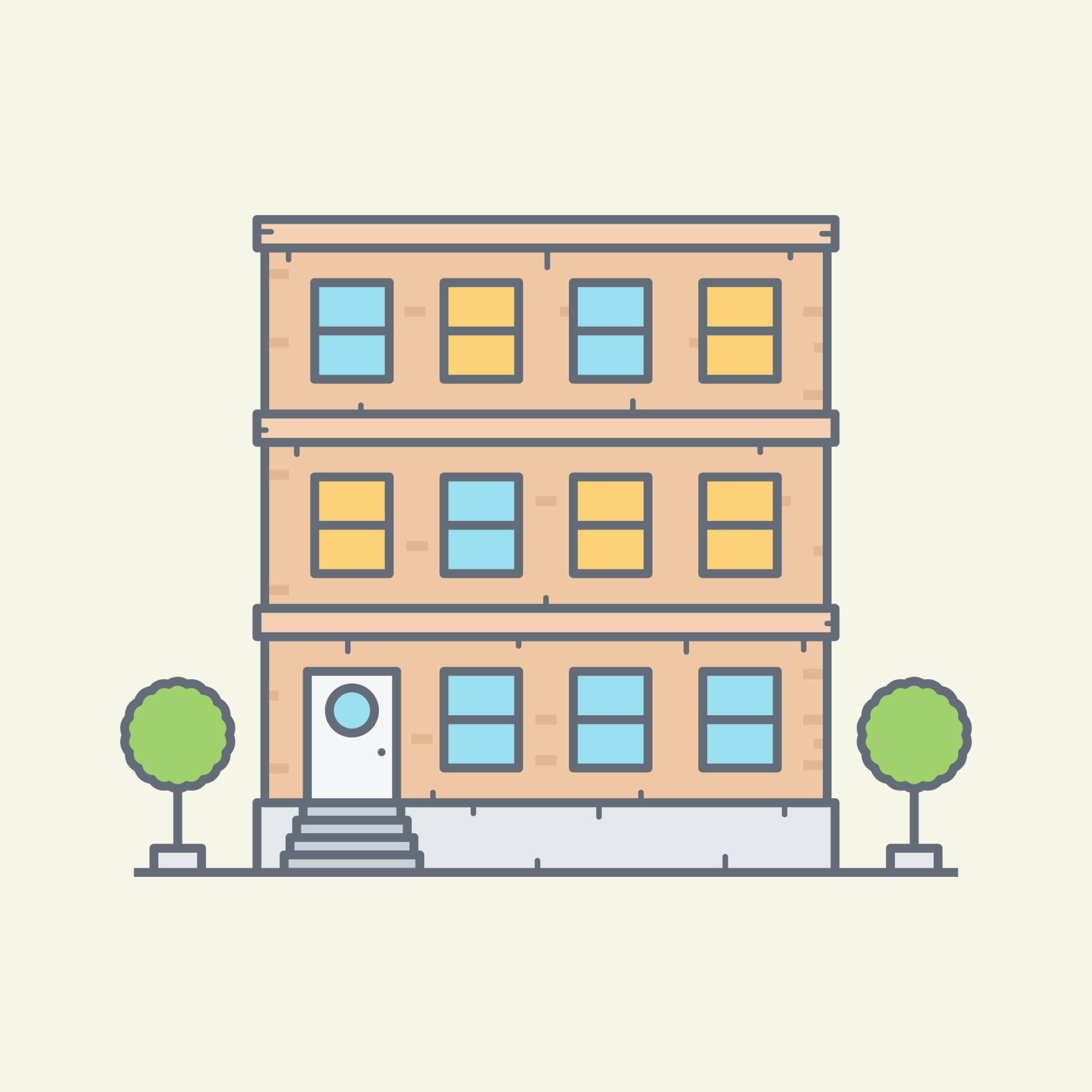 Apartment building vector illustration 8173344 Vector Art at Vecteezy Apartment building vector illustration 8173344 Vector Art at Vecteezy