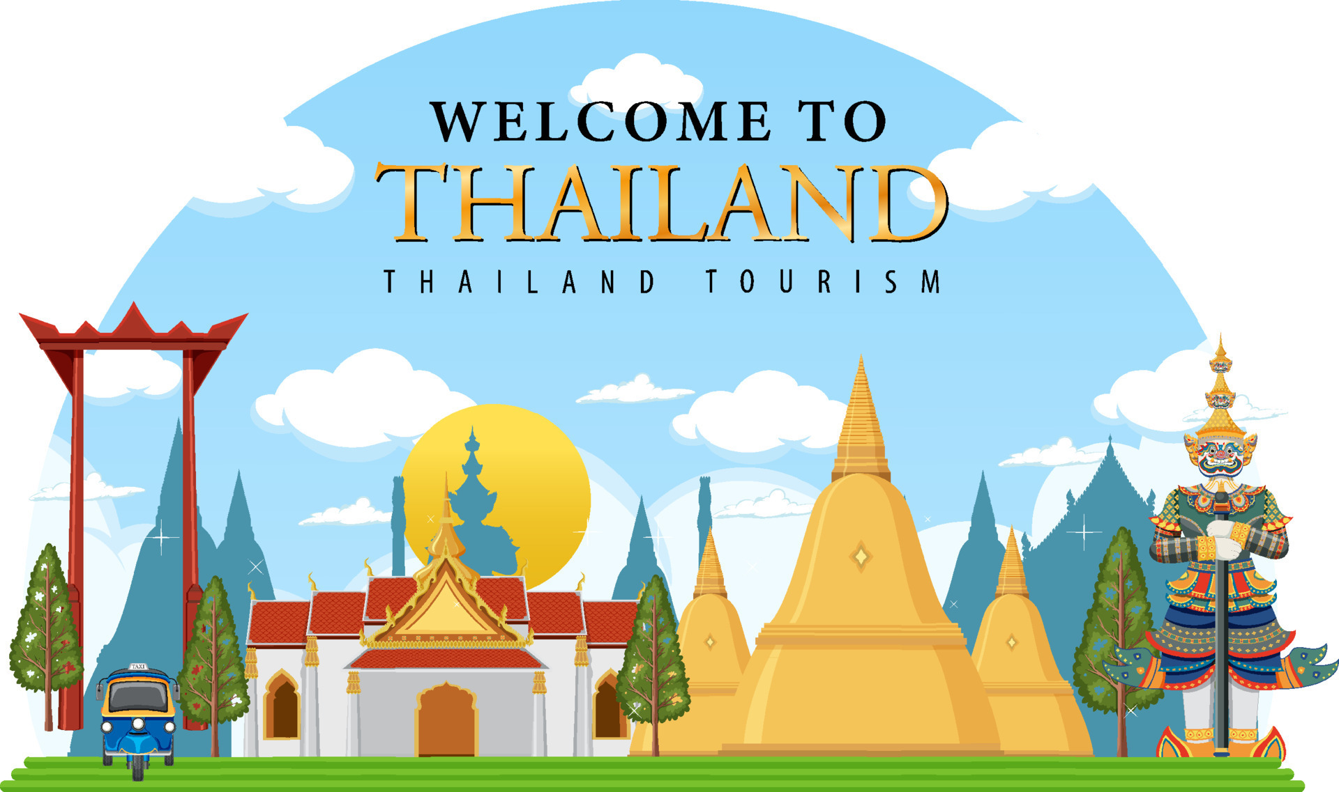Bangkok Thailand Landmark Logo Banner 8191150 Vector Art at Vecteezy Bangkok Thailand Landmark Logo Banner 8191150 Vector Art at Vecteezy