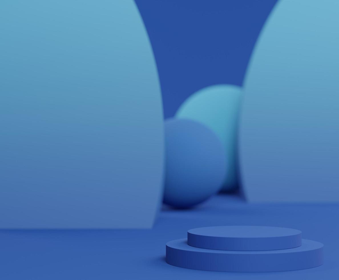 3d abstract minimalist geometric forms. Blue gradients square luxury ...