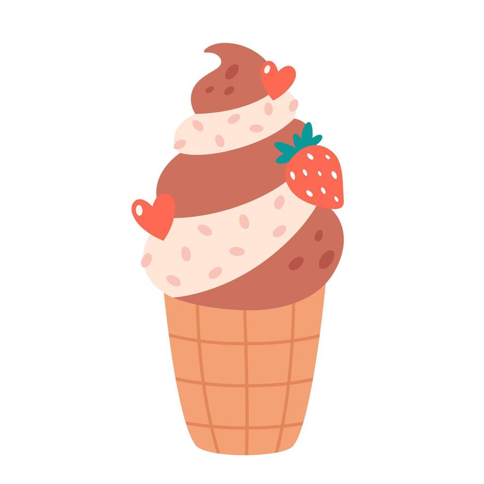 Chocolate Strawberry Ice Cream Vector Art Icons And Graphics For Free