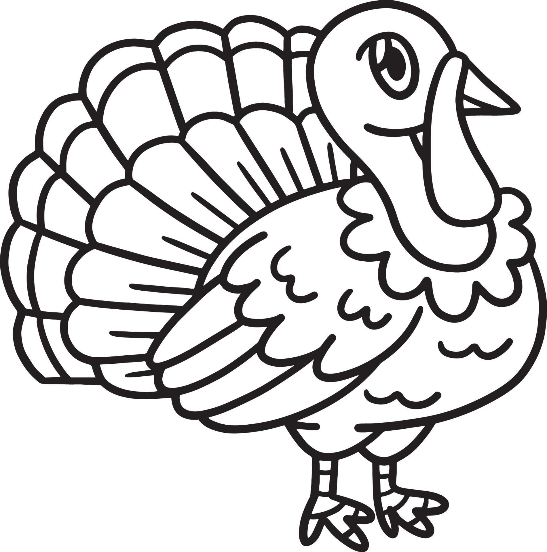 Thanksgiving Turkey Isolated Coloring Page 8209086 Vector Art at Vecteezy