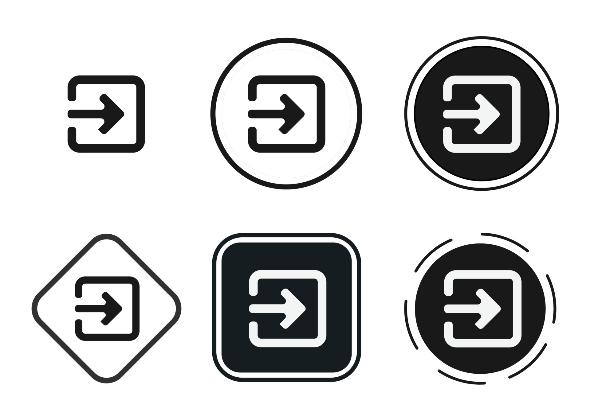 exit icon . web icon set . icons collection flat. Simple vector ...