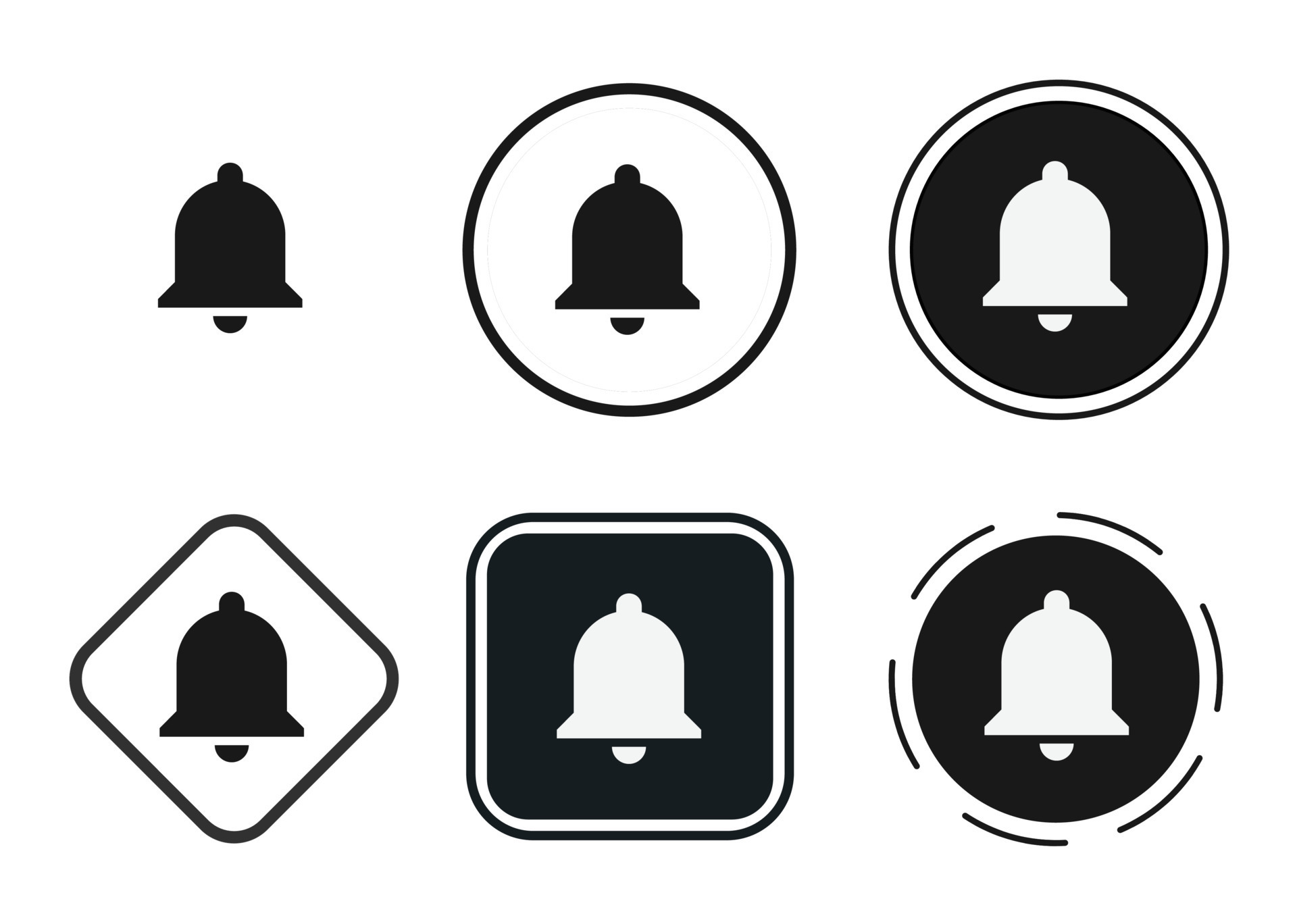 notifications icon . web icon set . icons collection flat. Simple ...