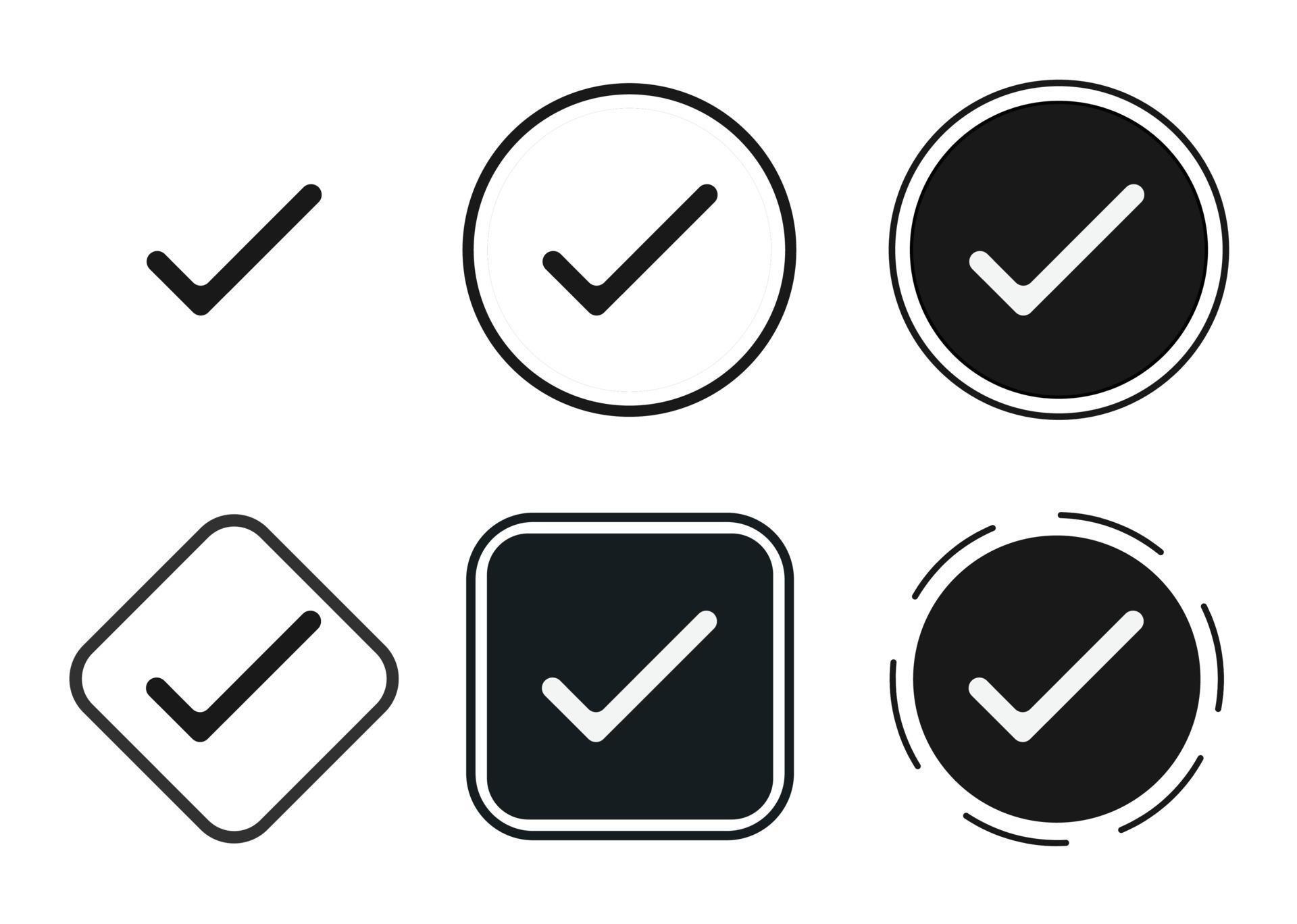 checkmark icon . web icon set . icons collection flat. Simple vector ...