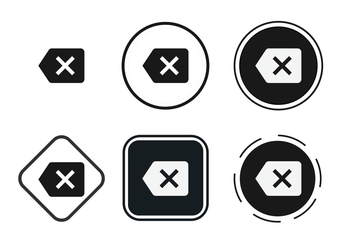 backspace icon . web icon set . icons collection flat. Simple vector ...