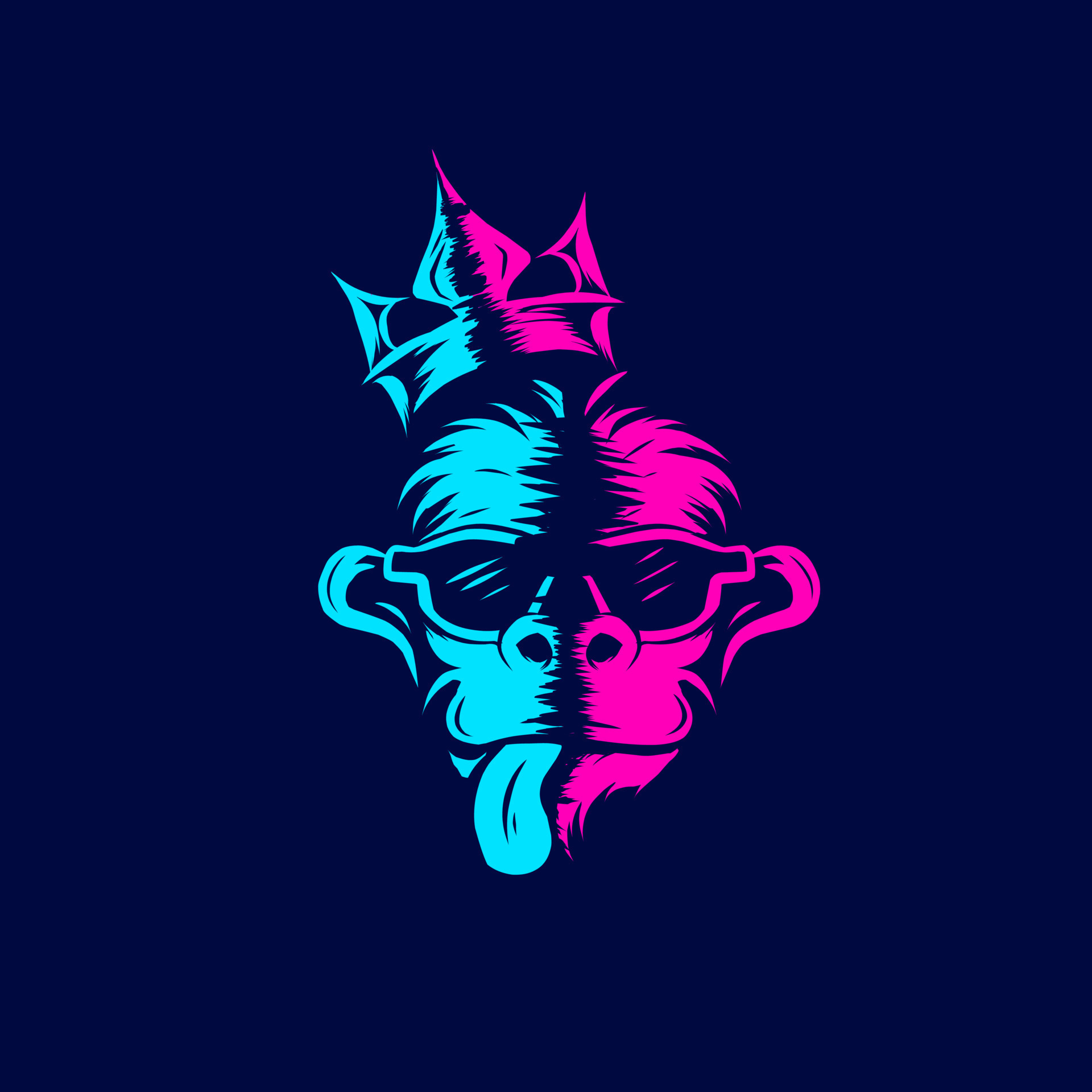 Funny Funky Monkey Line Pop Art Logo Colorful Design With Dark funny-funky-monkey-line-pop-art-logo-colorful-design-with-dark