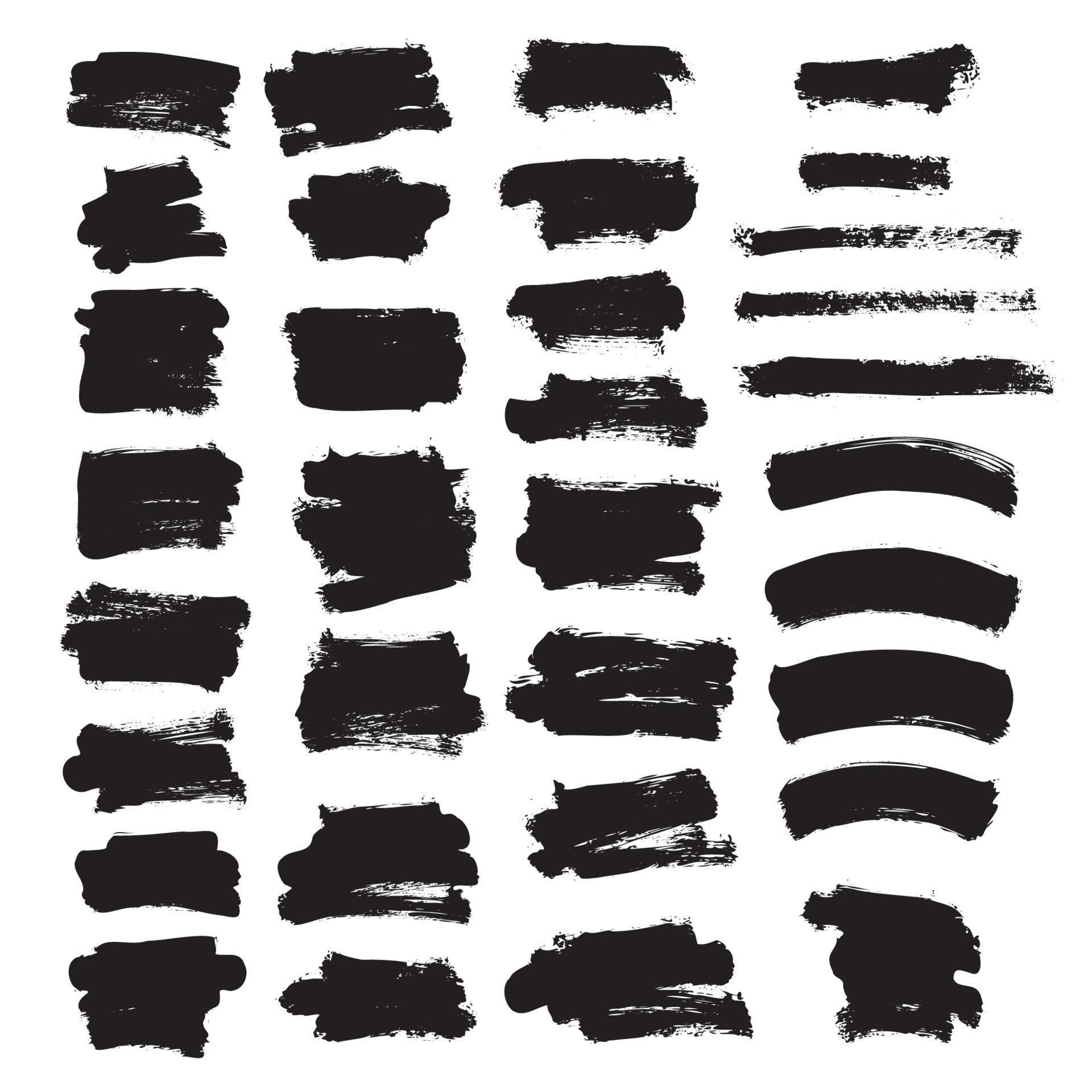 Vector set grunge brush stroke. Grunge brush design element. 8216813 ...