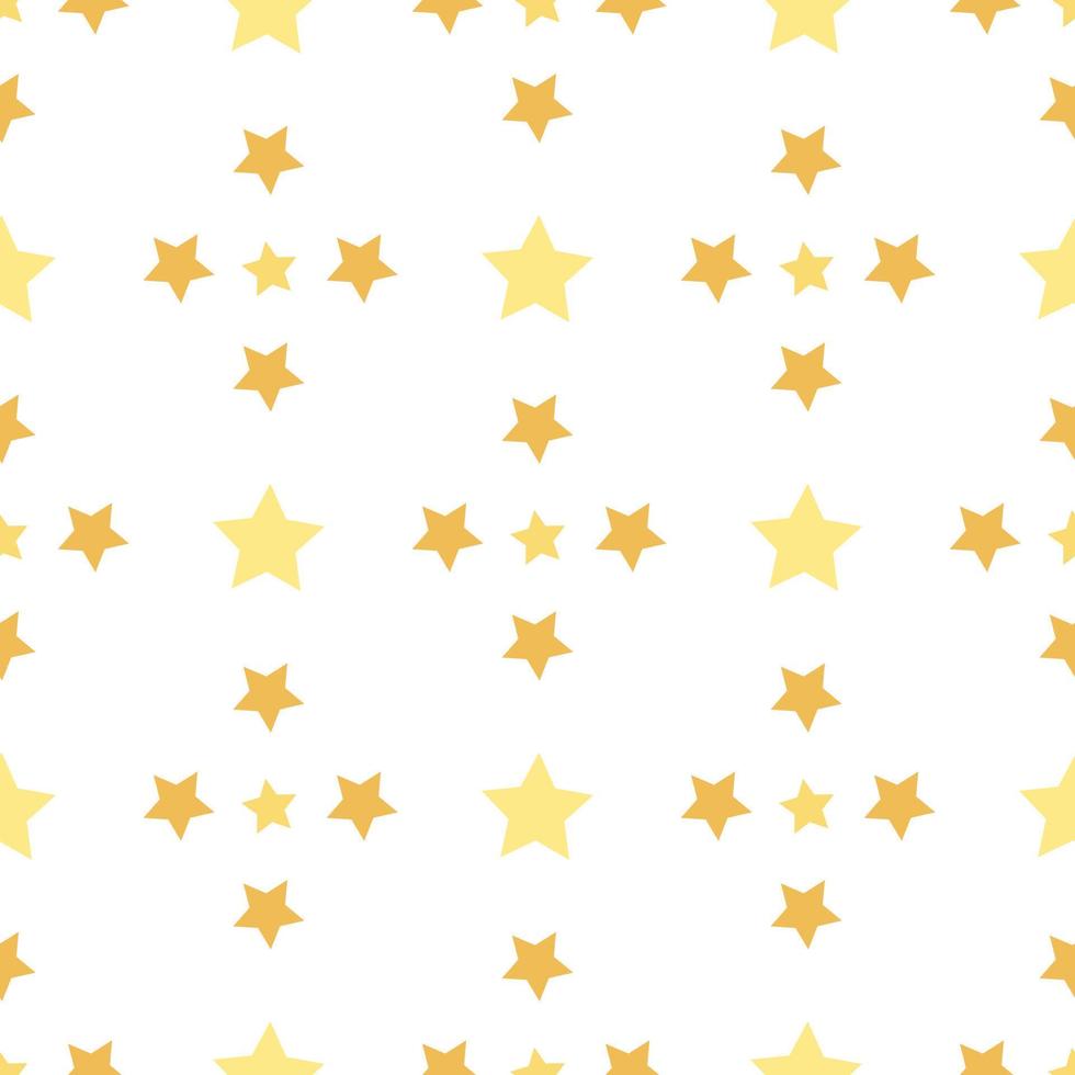 Seamless pattern with yellow stars on white background for fabric ...