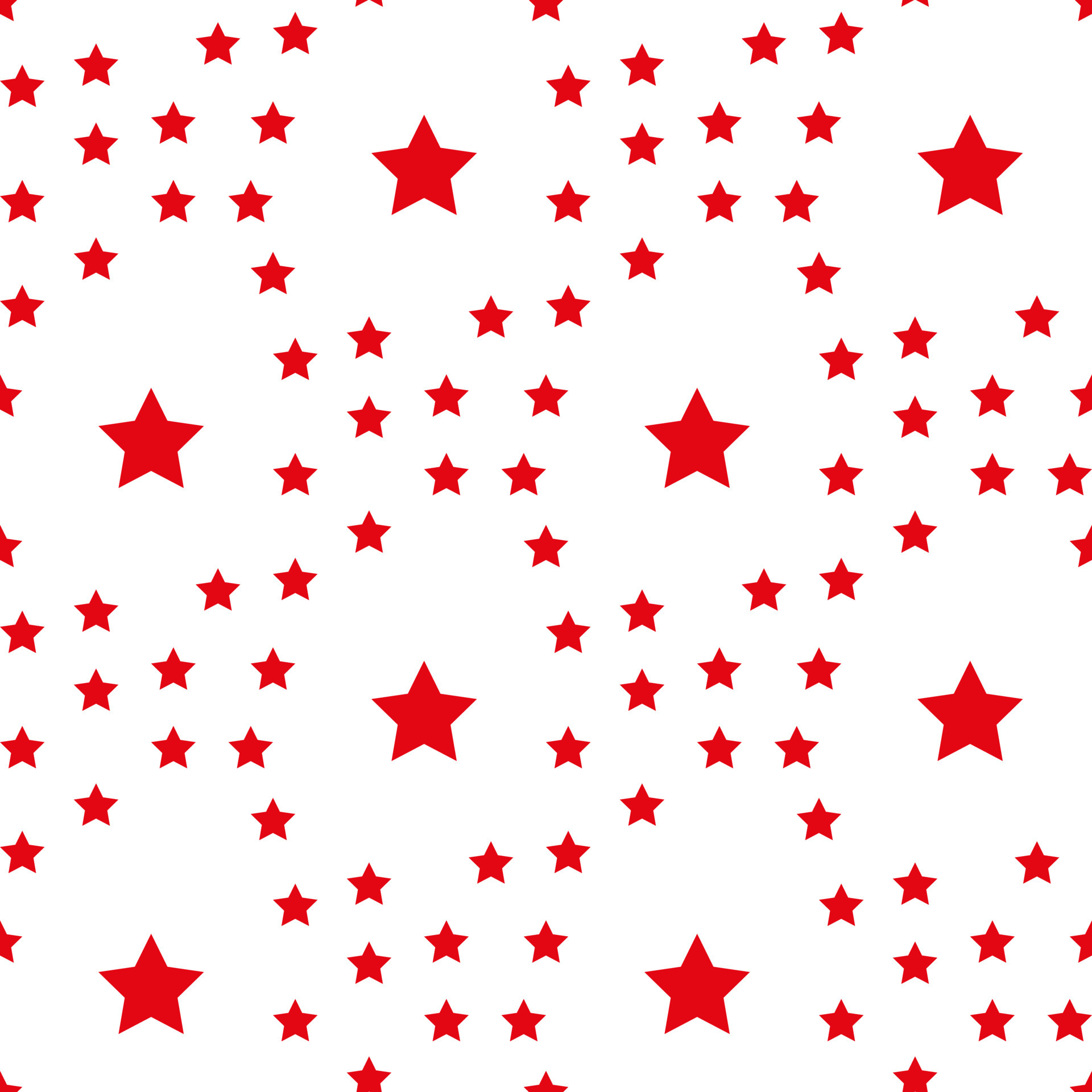 Seamless Pattern With Red Stars On White Background Vector Image
