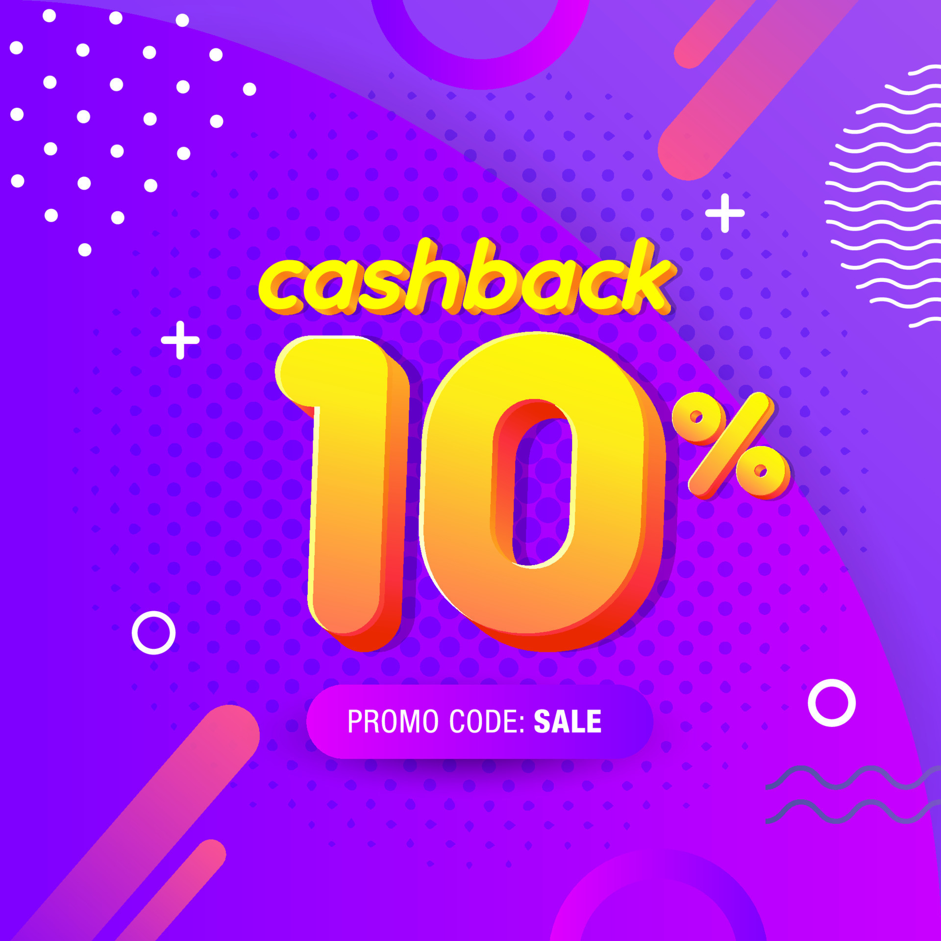 Modern Banner Design Template With 10 Percent Cashback Offer Vector modern-banner-design-template-with-10-percent-cashback-offer-vector